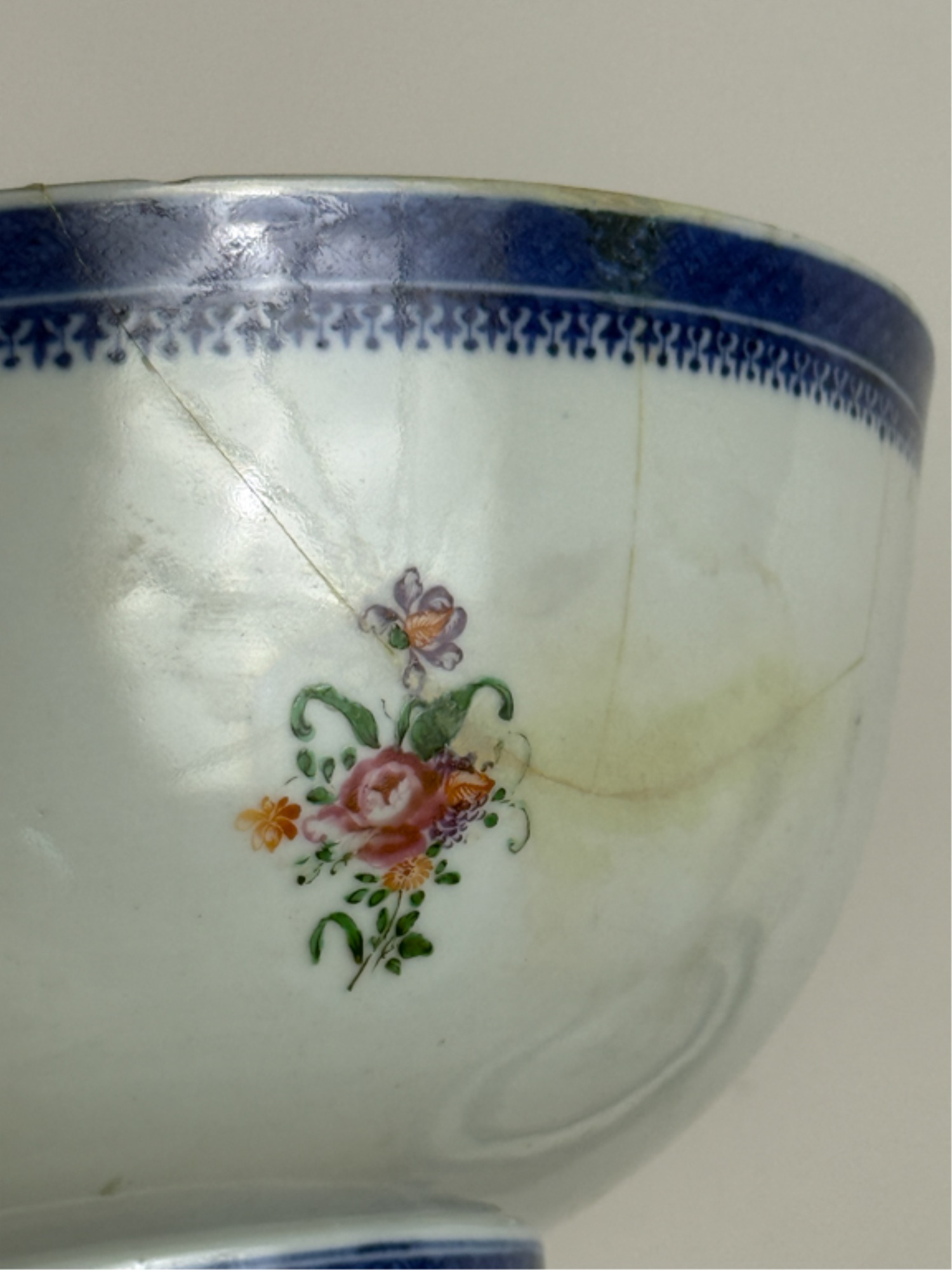 (19th c) ARMORIAL CHINESE EXPORT BOWL & (2) PLATES #56167 ...