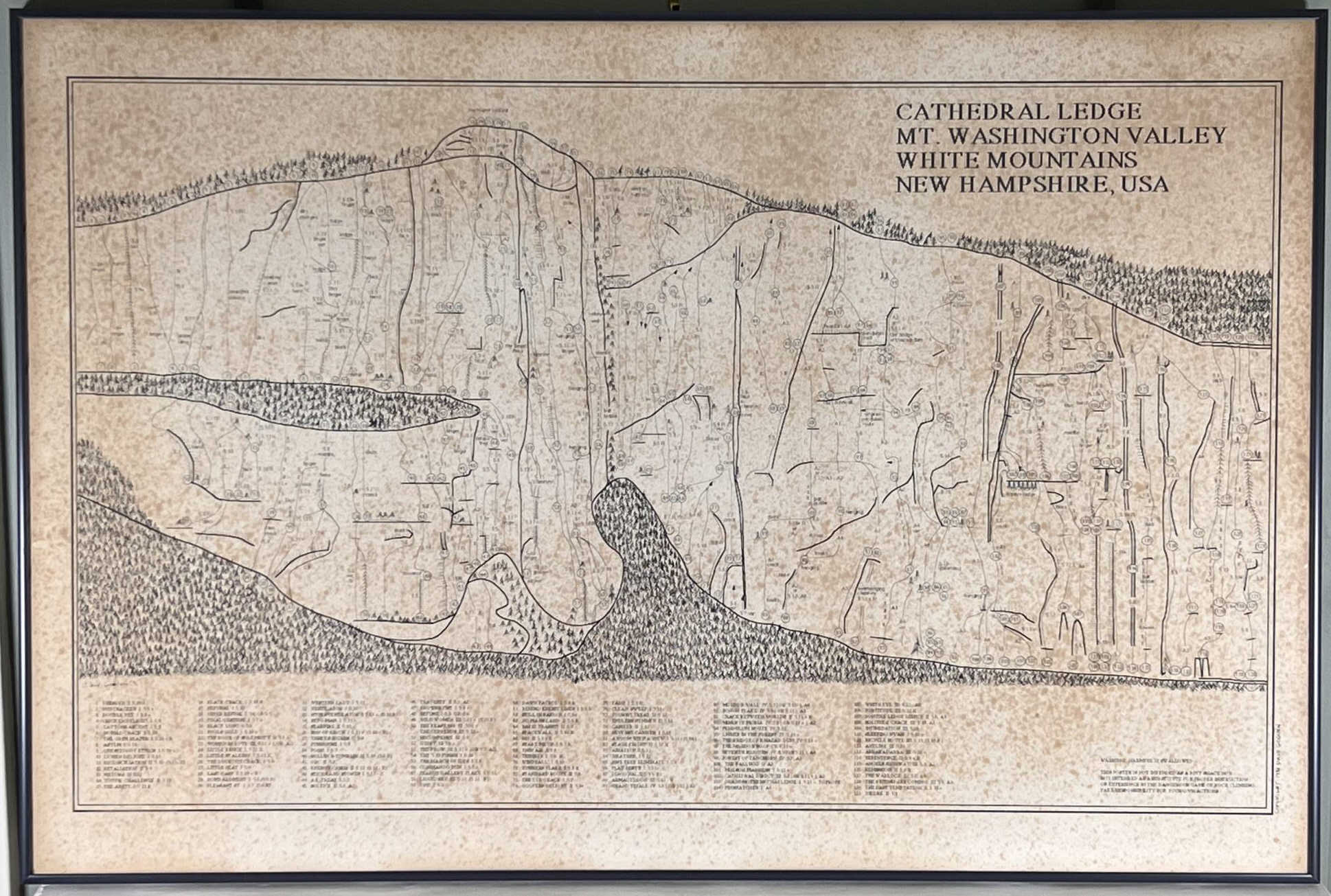DAVE GOGUEN 1991 CATHEDRAL LEDGE CLIMBING MAP #56418 | Auctionninja.com