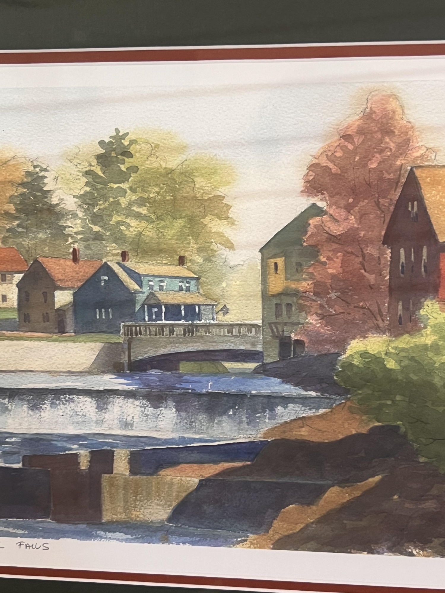 BILL CHILDS "EXETER FALLS" PENCIL SIGNED PRINT #56666 | Auctionninja.com