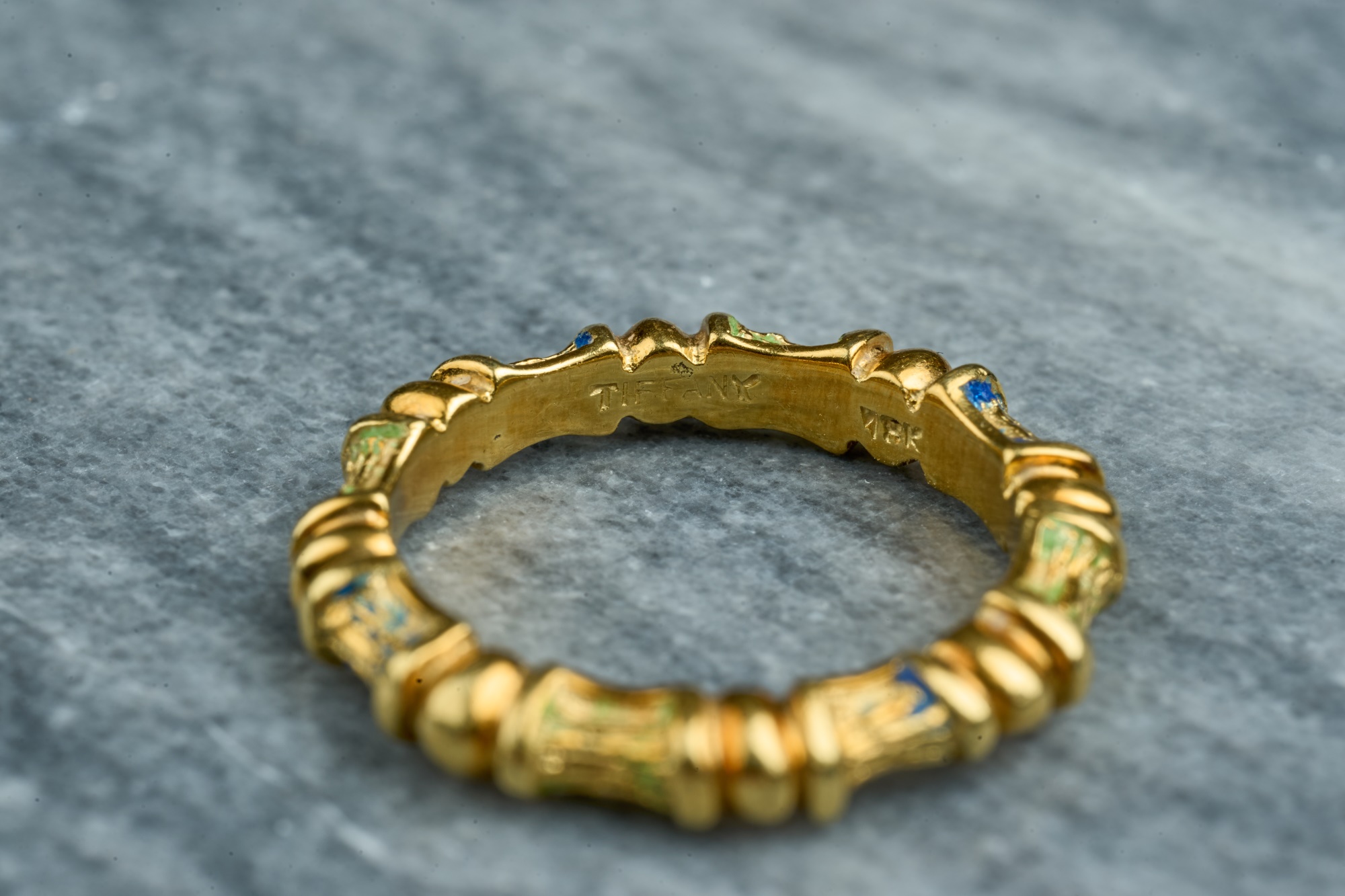 18K GOLD TIFFANY & CO BAMBOO RING #57007 | Auctionninja.com