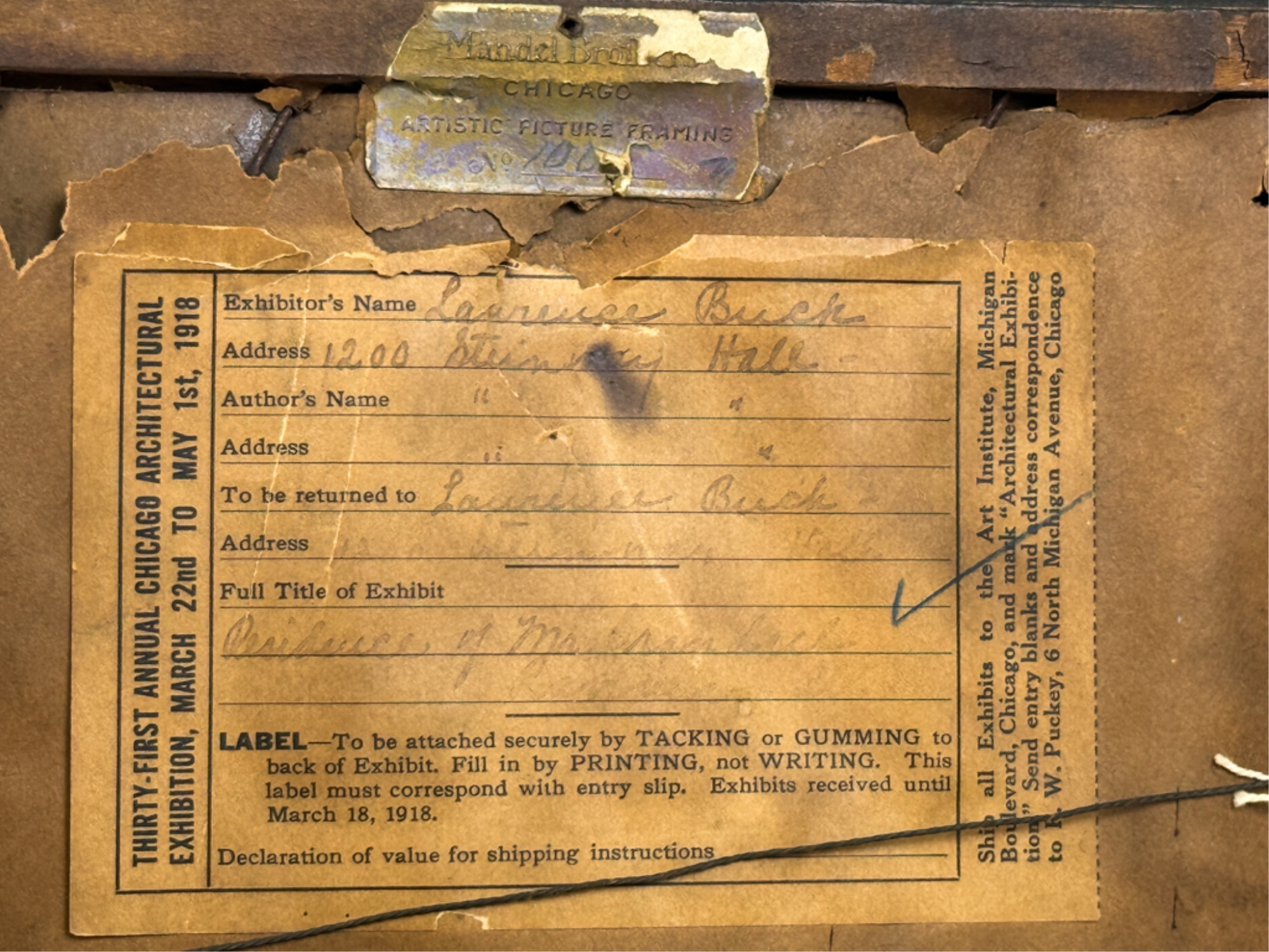 LAWRENCE BUCK (1865-1929) "PRIVATE RESIDENCE" #57028 | Auctionninja.com