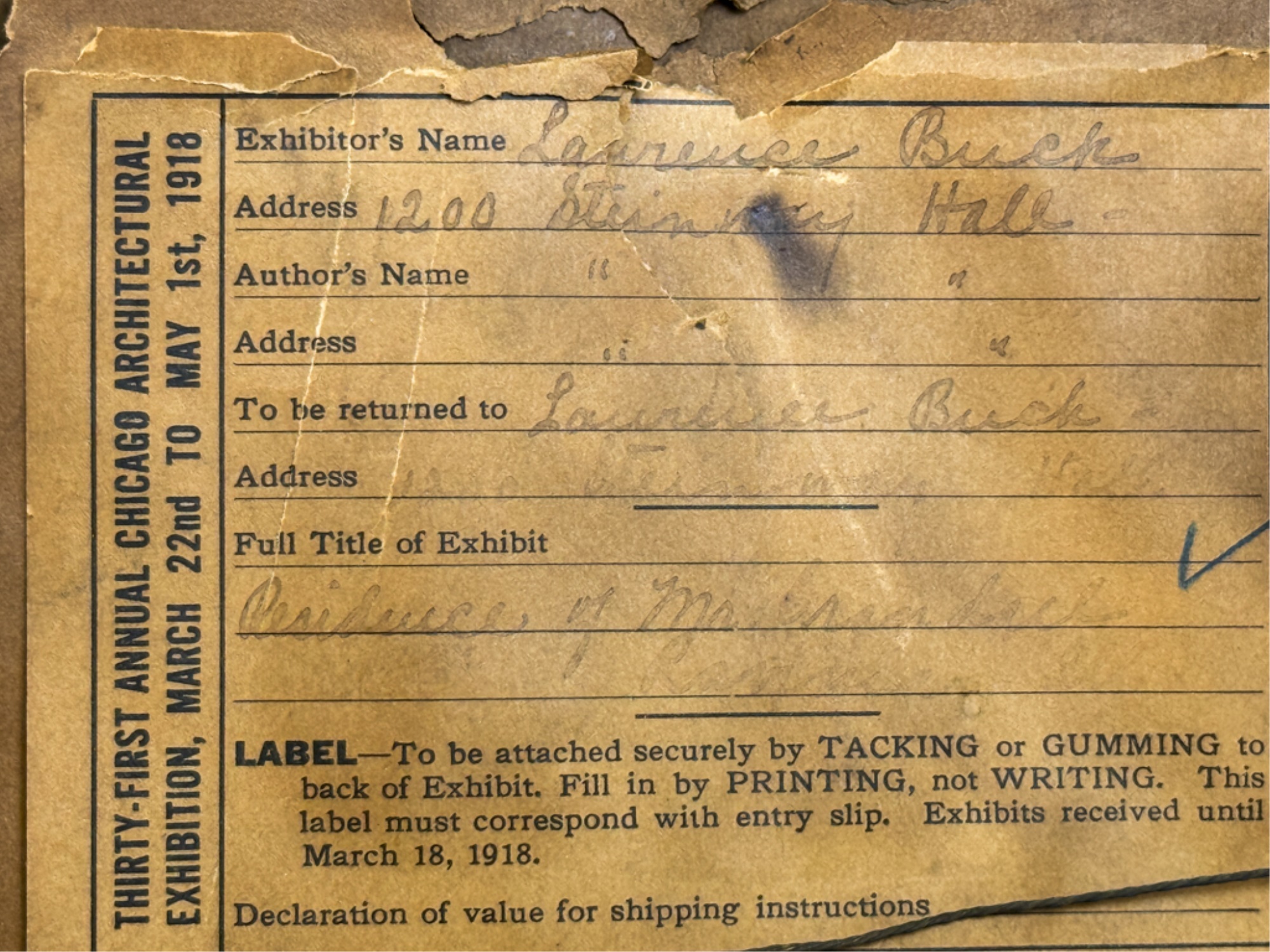 LAWRENCE BUCK (1865-1929) "PRIVATE RESIDENCE" #57028 | Auctionninja.com