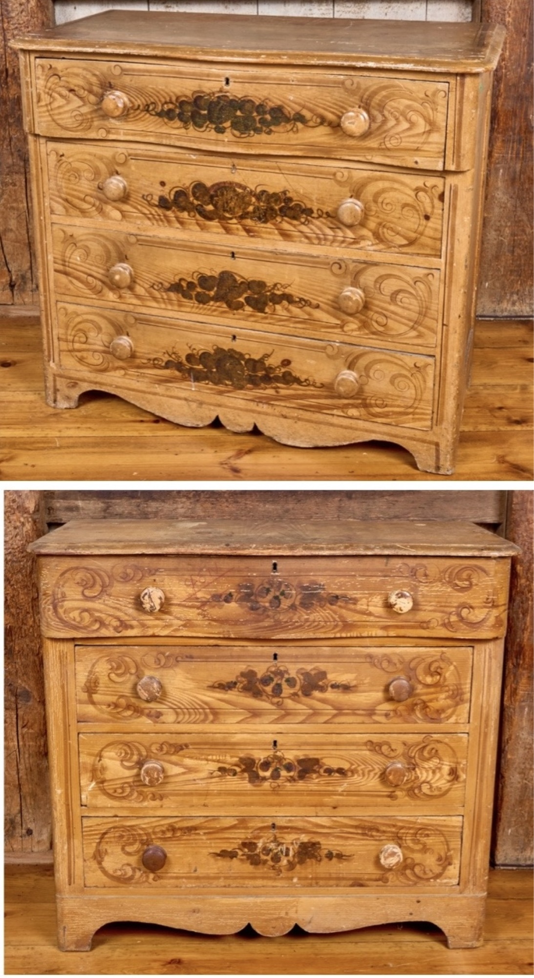 NEAR PAIR of (4) DRAWER COTTAGE CHESTS #57879 | Auctionninja.com