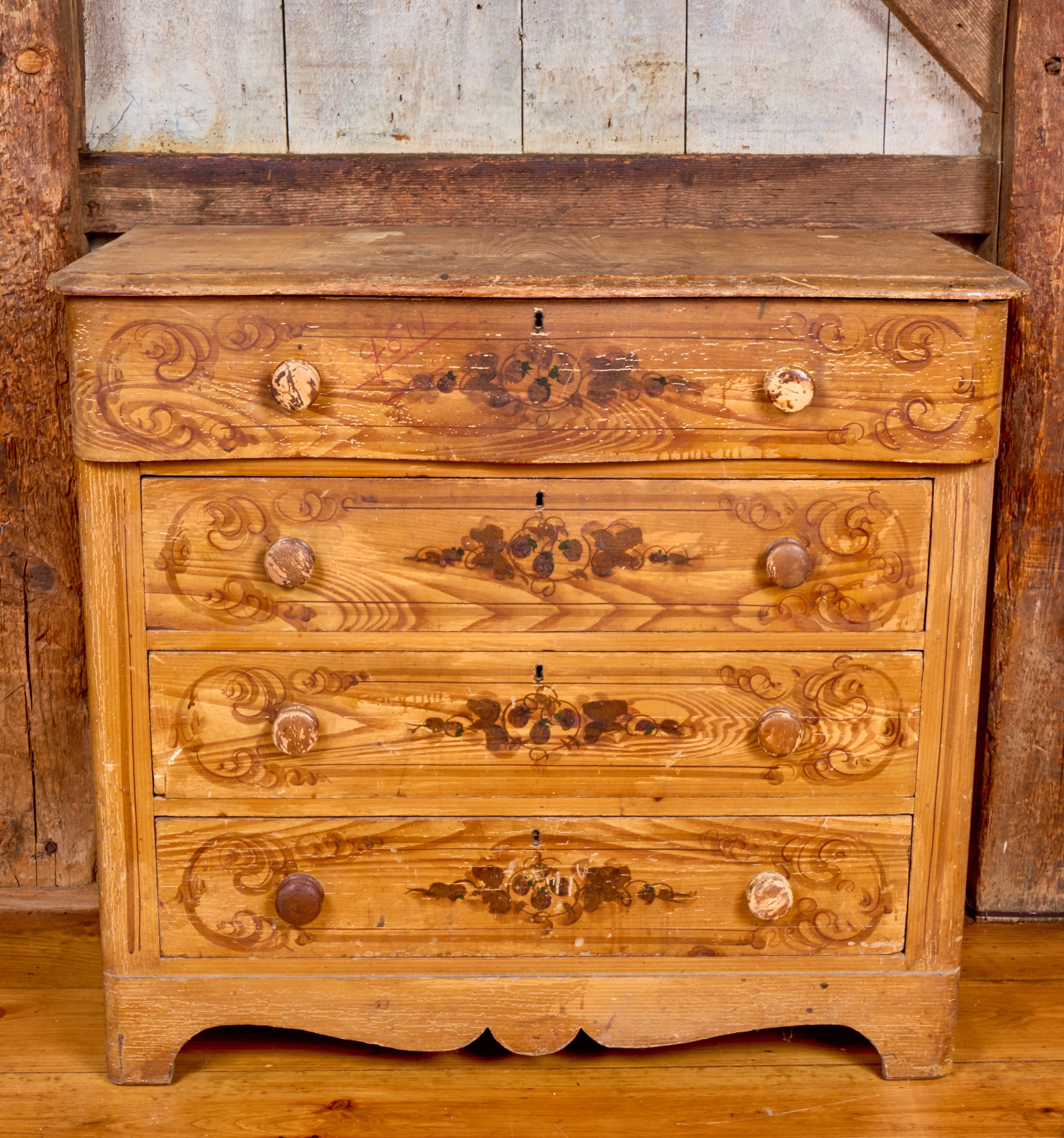 NEAR PAIR of (4) DRAWER COTTAGE CHESTS #57879 | Auctionninja.com