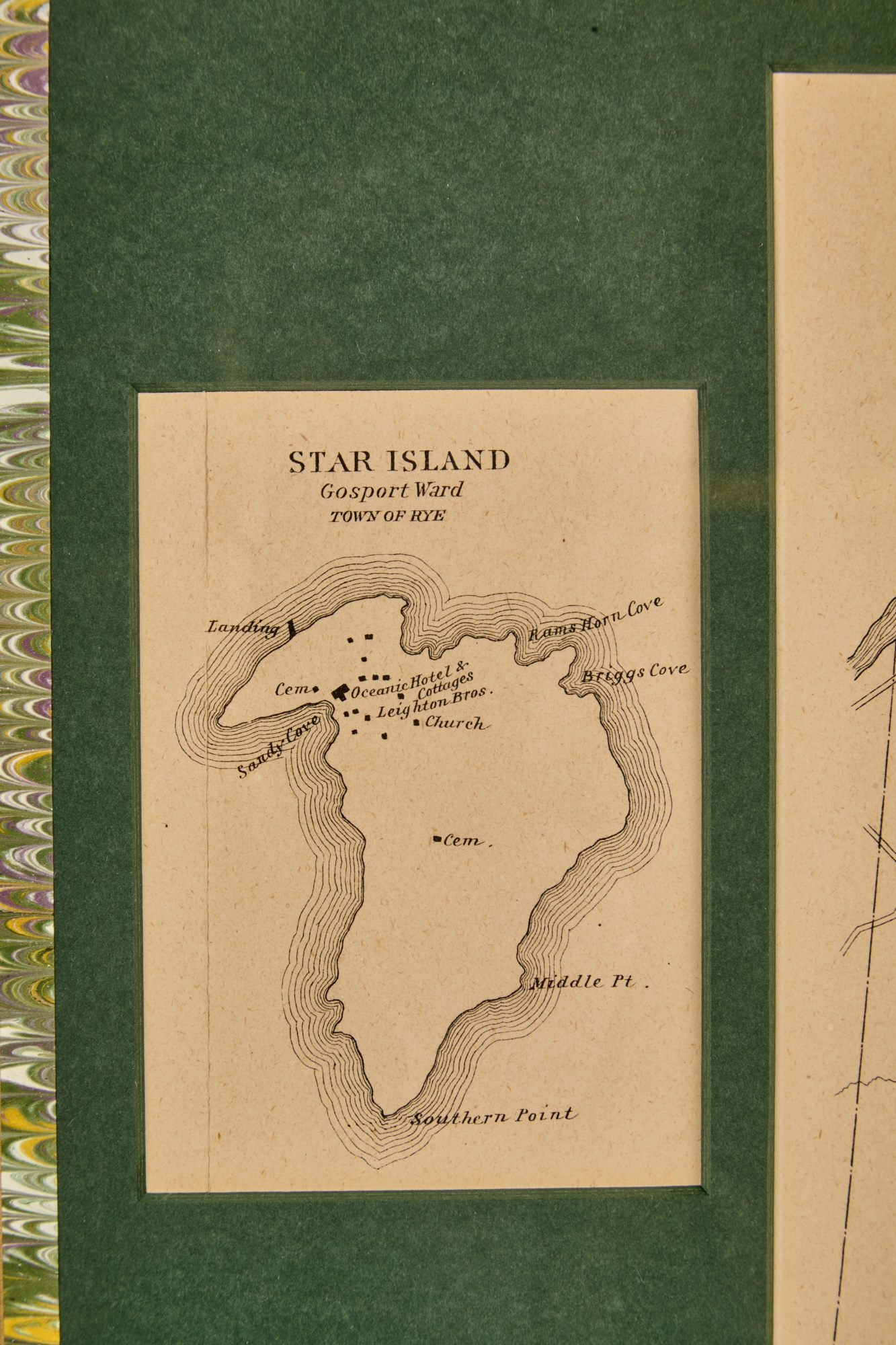 (19th c) MAP of RYE NH and STAR ISLAND #58446 | Auctionninja.com