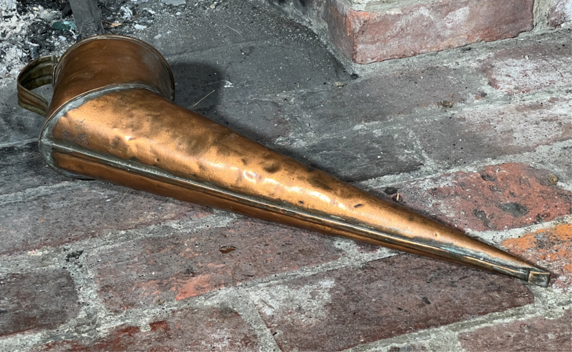 Two (19th c) ENGLISH COPPER CIDER/ALE WARMERS #59489 | Auctionninja.com
