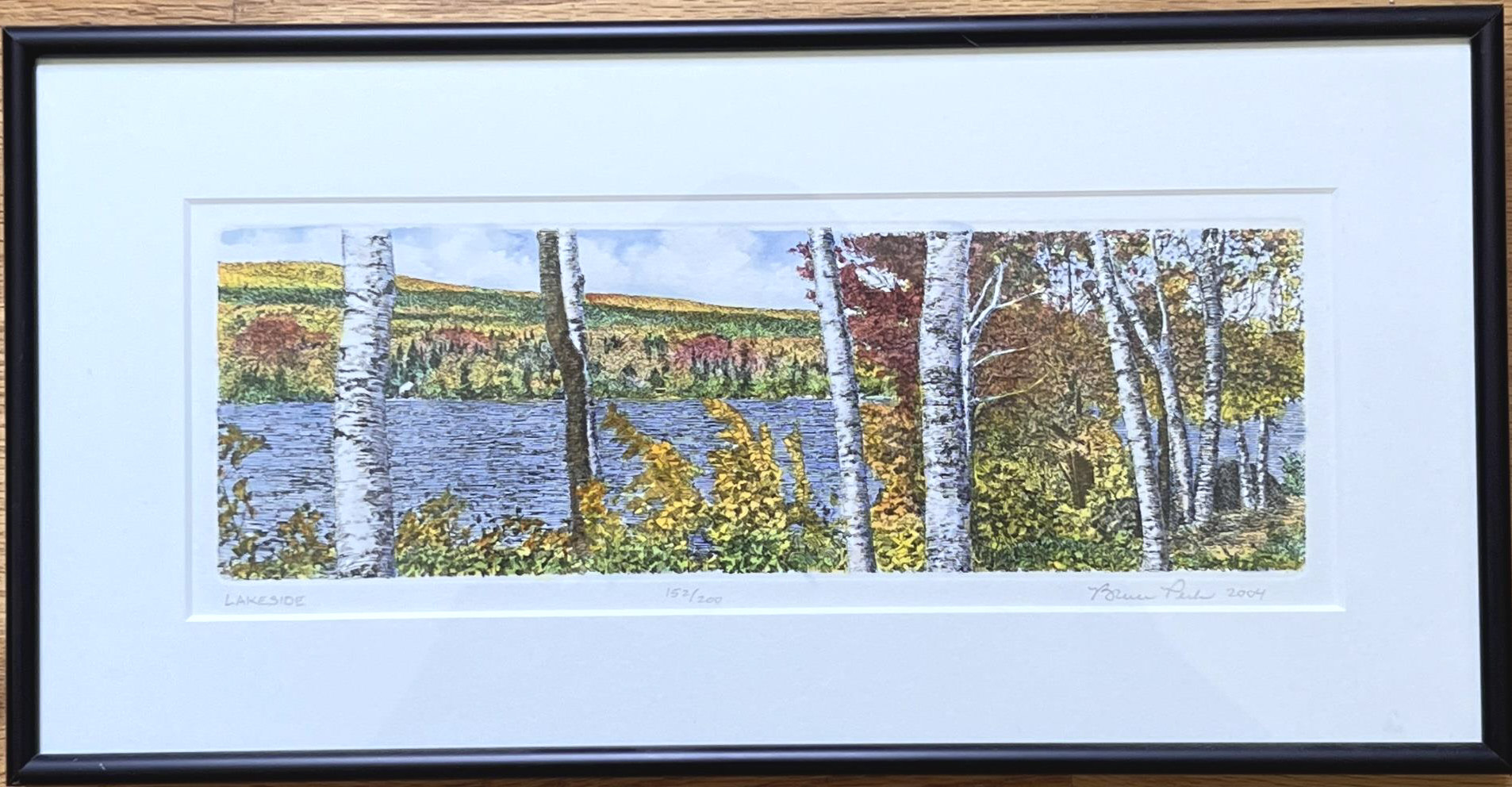 BRUCE PECK PENCIL SIGNED "LAKESIDE" ETCHING #59769 | Auctionninja.com