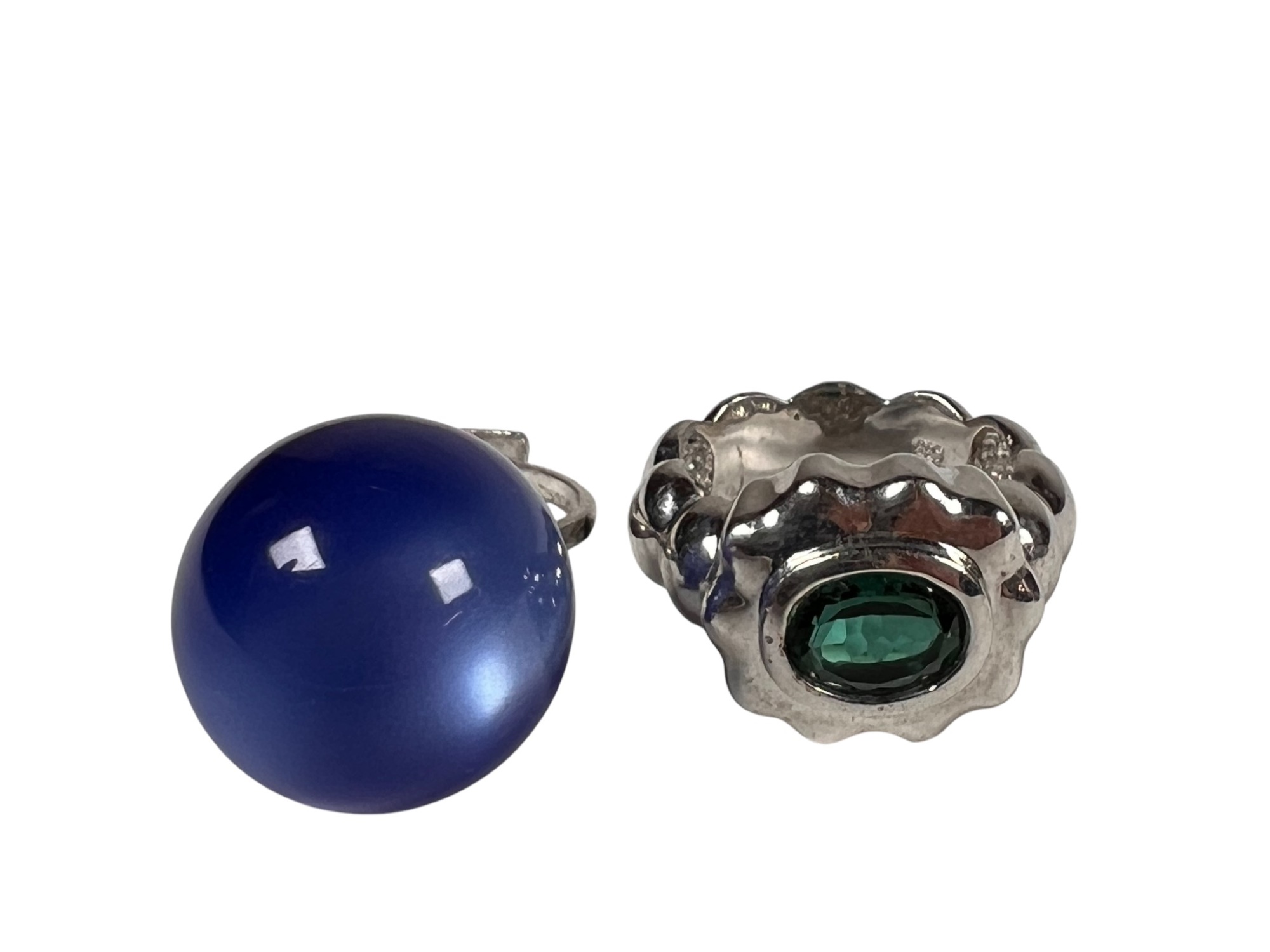 (8) STERLING SILVER COCKTAIL RINGS #60061 | Auctionninja.com