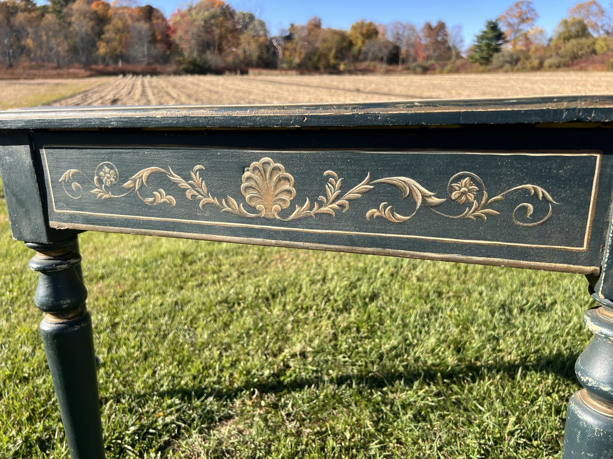 VINTAGE HAND PAINTED CONSOLE TABLE #61764 | Auctionninja.com
