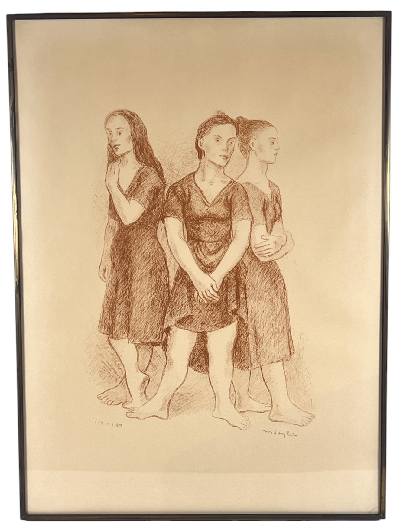 MOSES SOYER (1899-1974) "DANCERS" LITHOGRAPH #61425 | Auctionninja.com