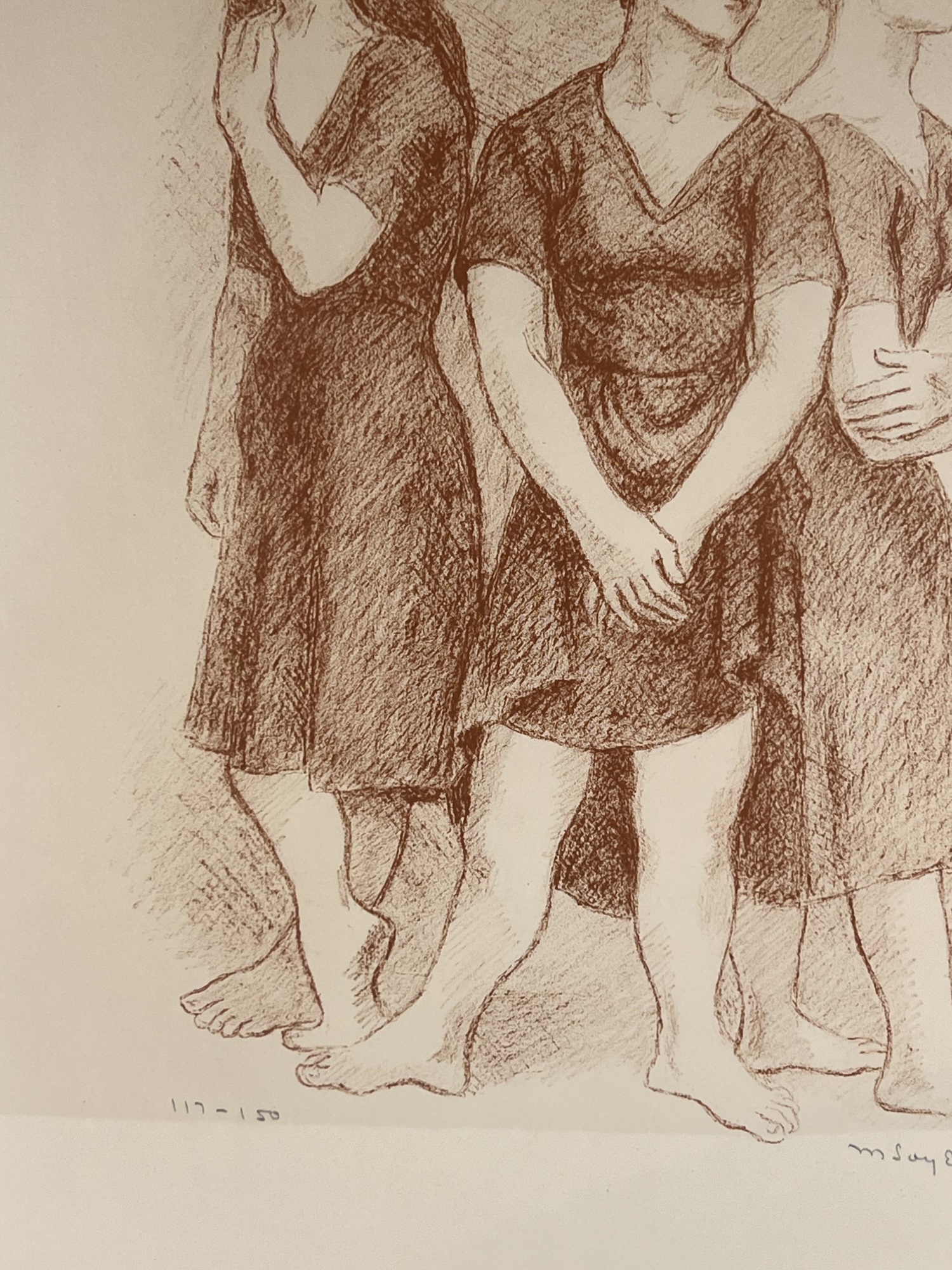 MOSES SOYER (1899-1974) "DANCERS" LITHOGRAPH #61425 | Auctionninja.com