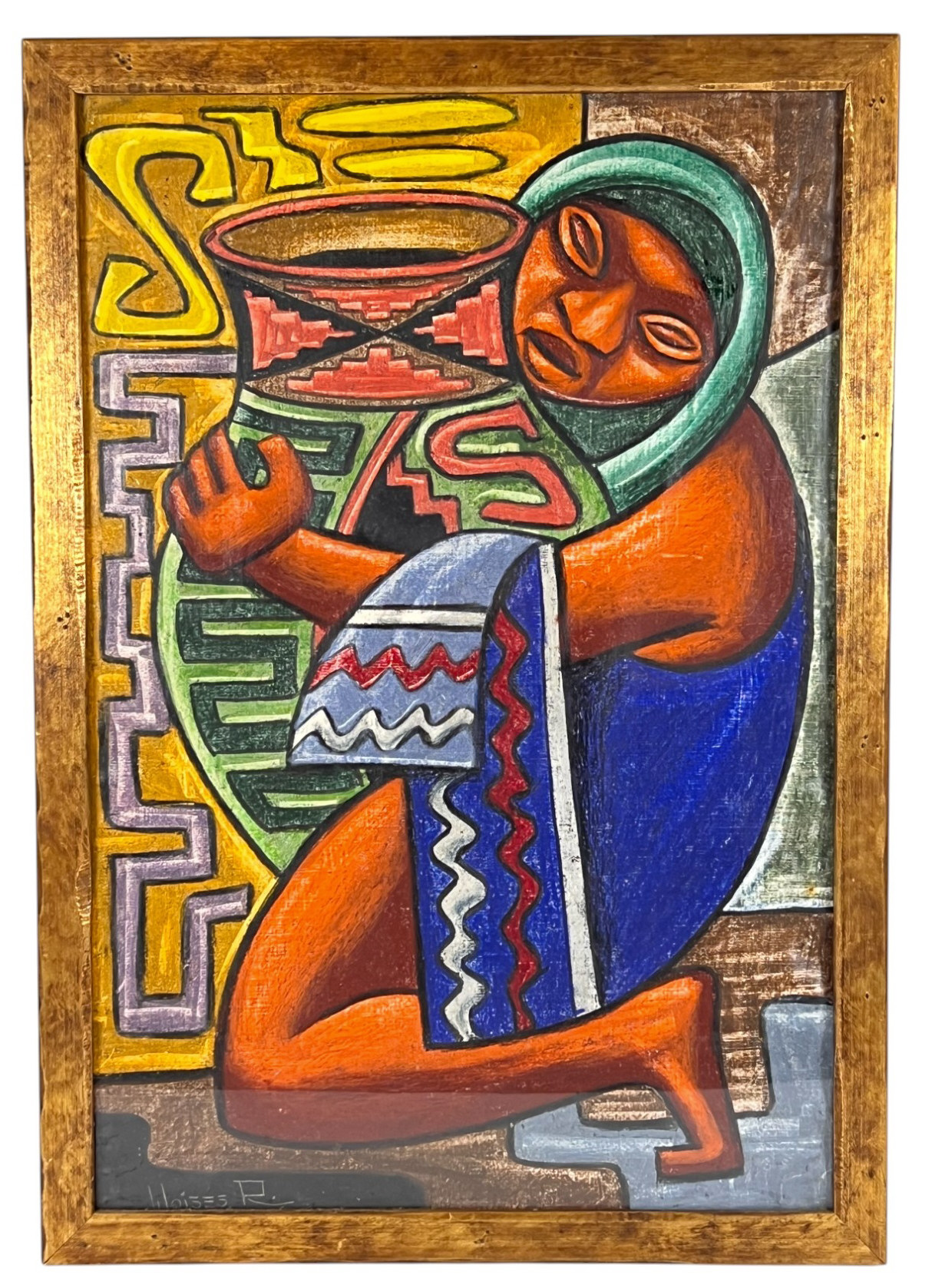 RAPHAEL MOISES (20th c) "FIGURE WITH URN" #61433 | Auctionninja.com