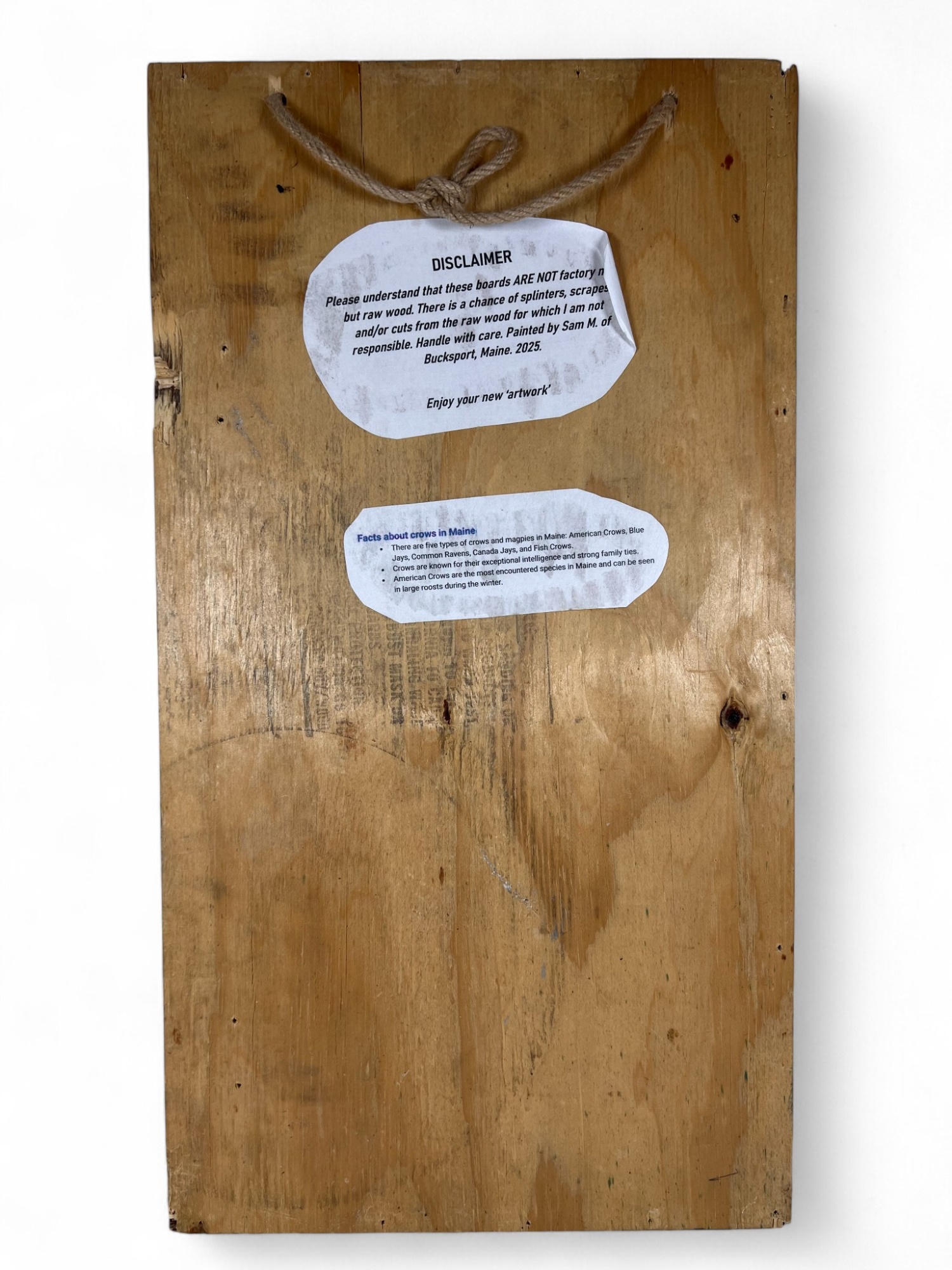 STATE OF MAINE OUTSIDER ART "AMERICAN CROW" #61465 | Auctionninja.com