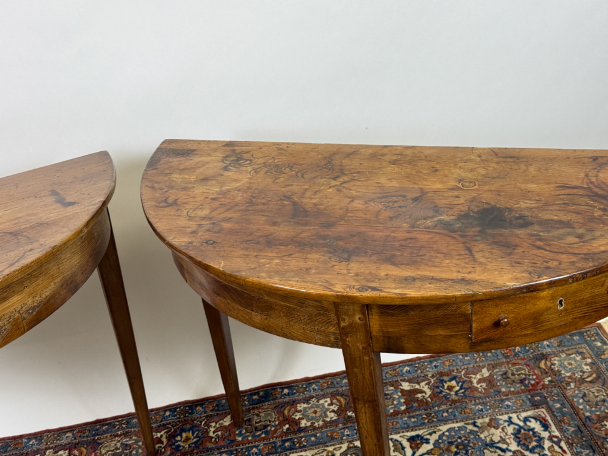 PAIR DEMILUNE CONSOLE TABLES #62173 | Auctionninja.com