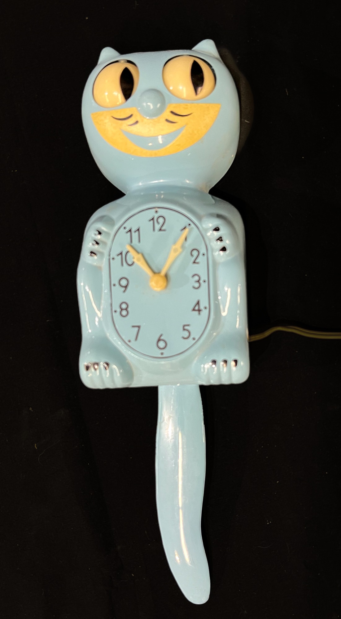 ORIGINAL VINTAGE BLUE "KIT CAT KLOCK" BY ALLIED #39923 | Auctionninja.com