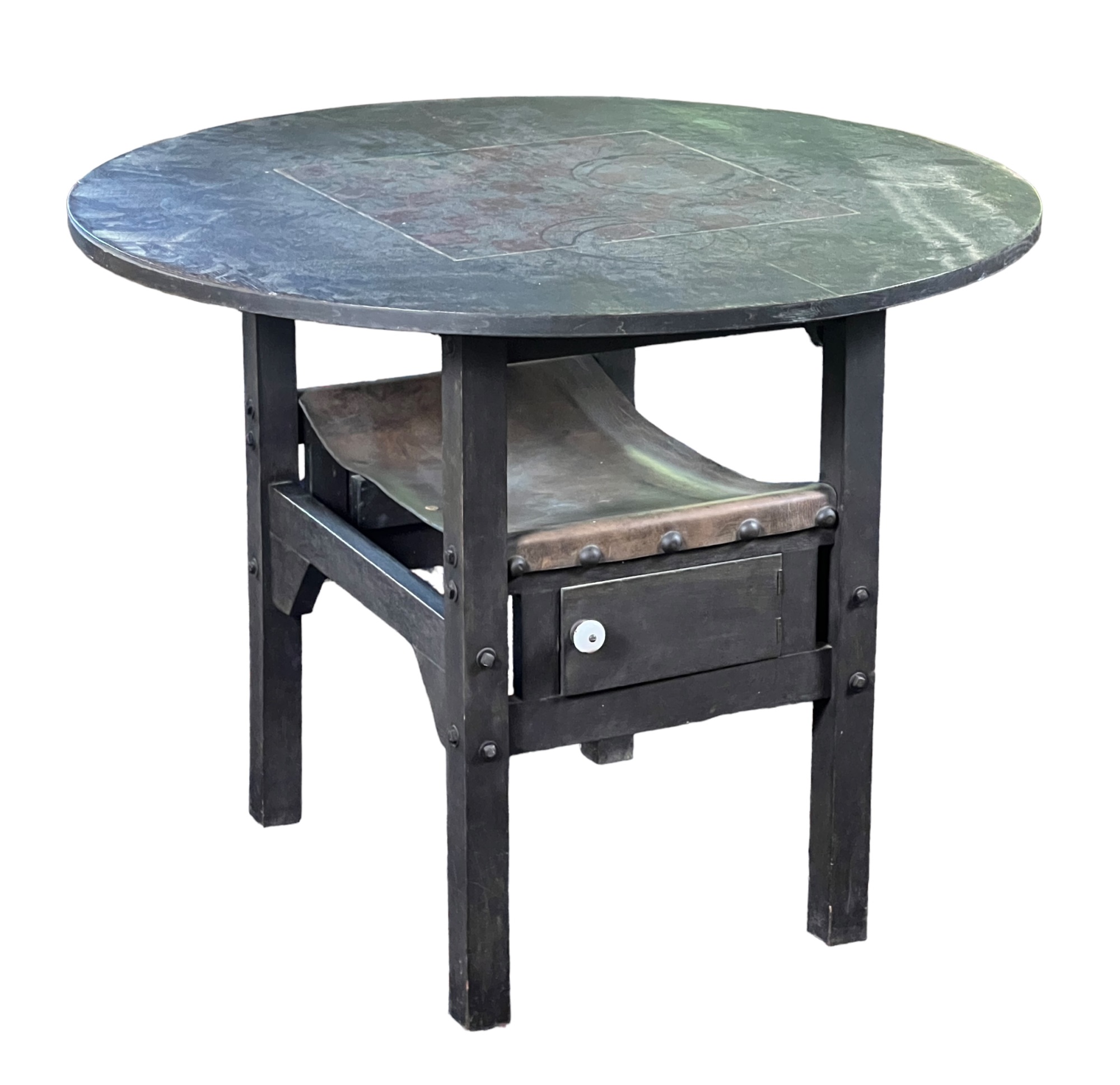 H.T. CUSHMAN QUARTER SAWN OAK CHAIR / GAME TABLE #45403 | Auctionninja.com