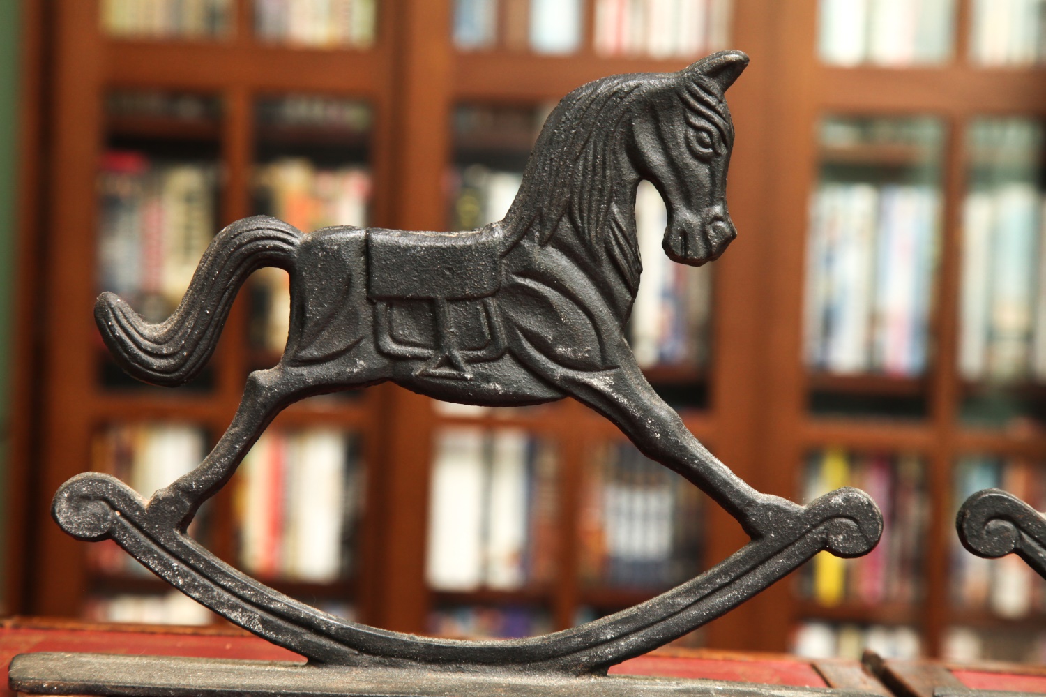 PAIR OF ROCKING HORSE-FORM CAST IRON DOORSTOPS #46199 | Auctionninja.com