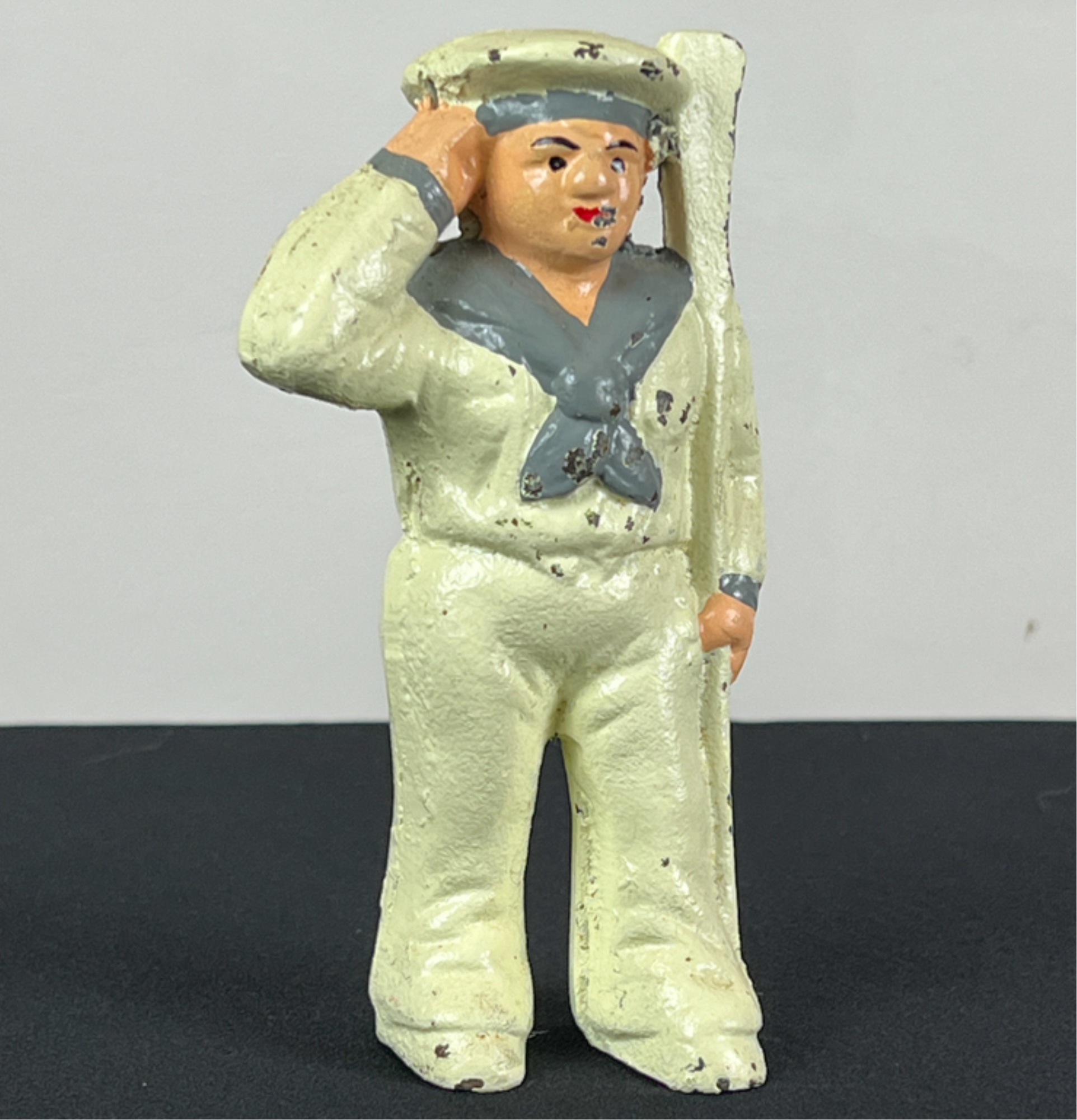 PAINTED CAST IRON SAILOR STILL BANK #46678 | Auctionninja.com