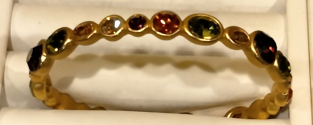 Multi Colored Stone Bangle #3129 | Auctionninja.com
