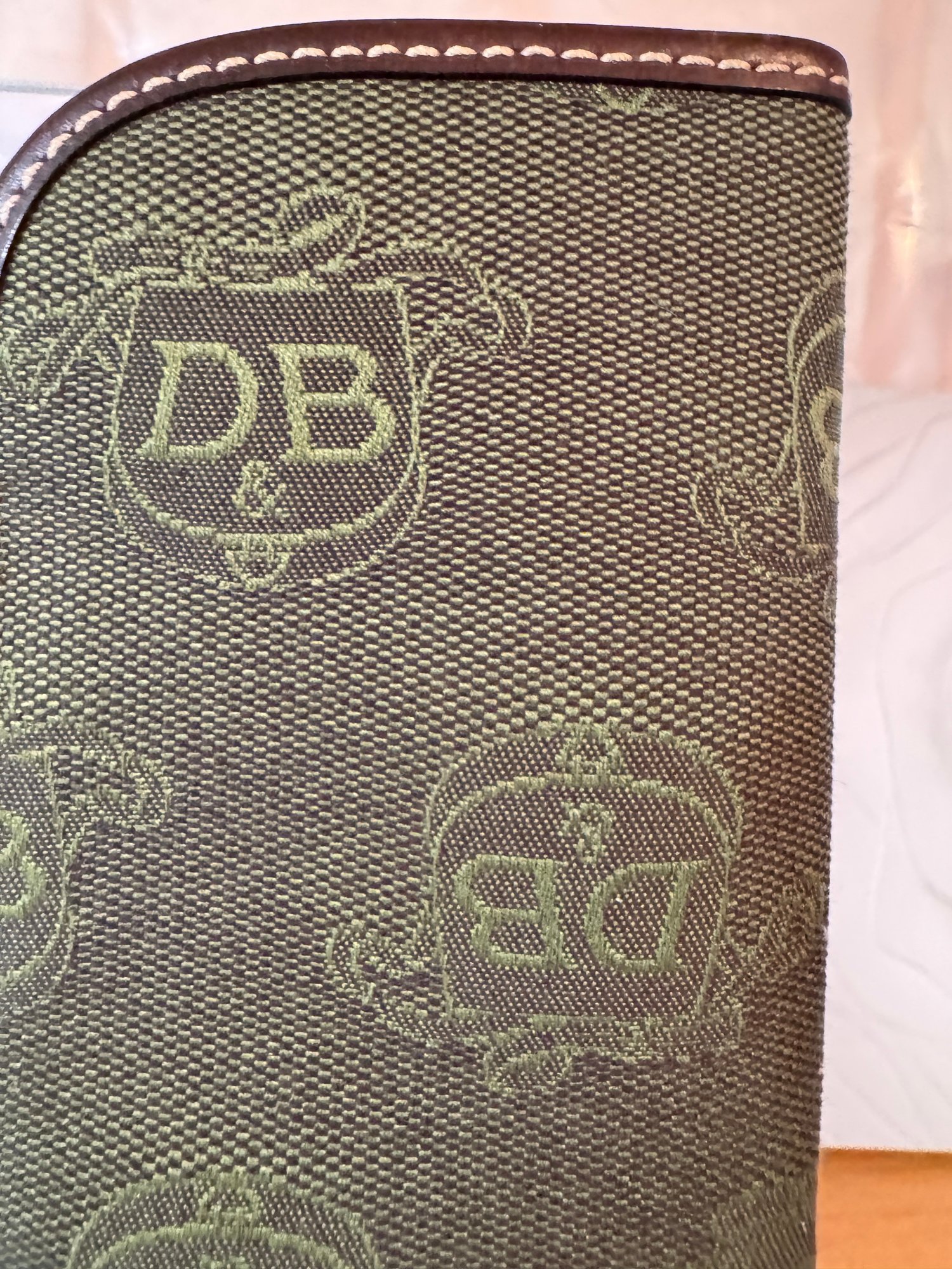 Dooney And Bourke Monogrammed Double Handled Tote With Accessory Pouch ...