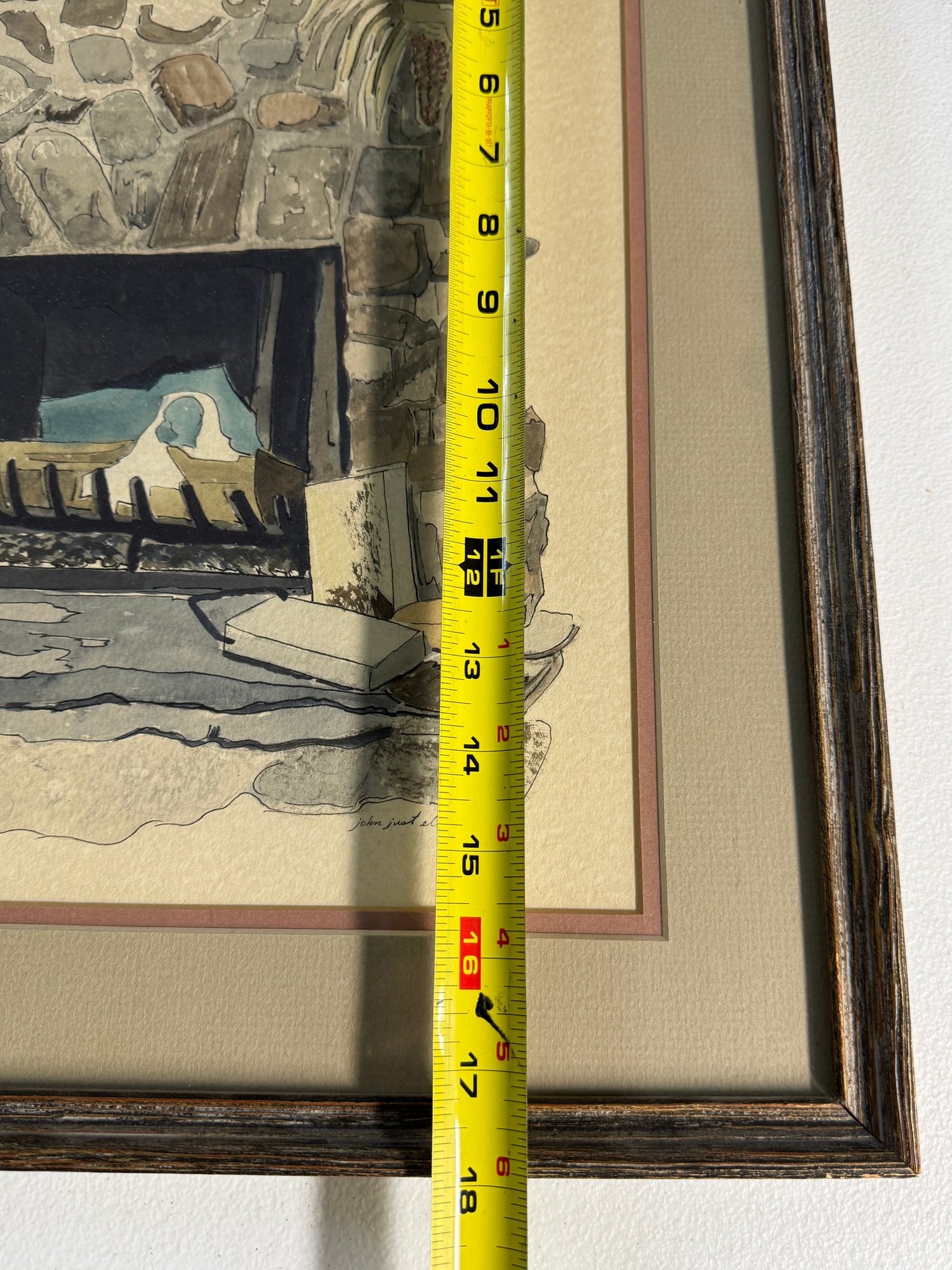 Original Watercolor, Interior Scene, Signed John Just Ellis (American ...