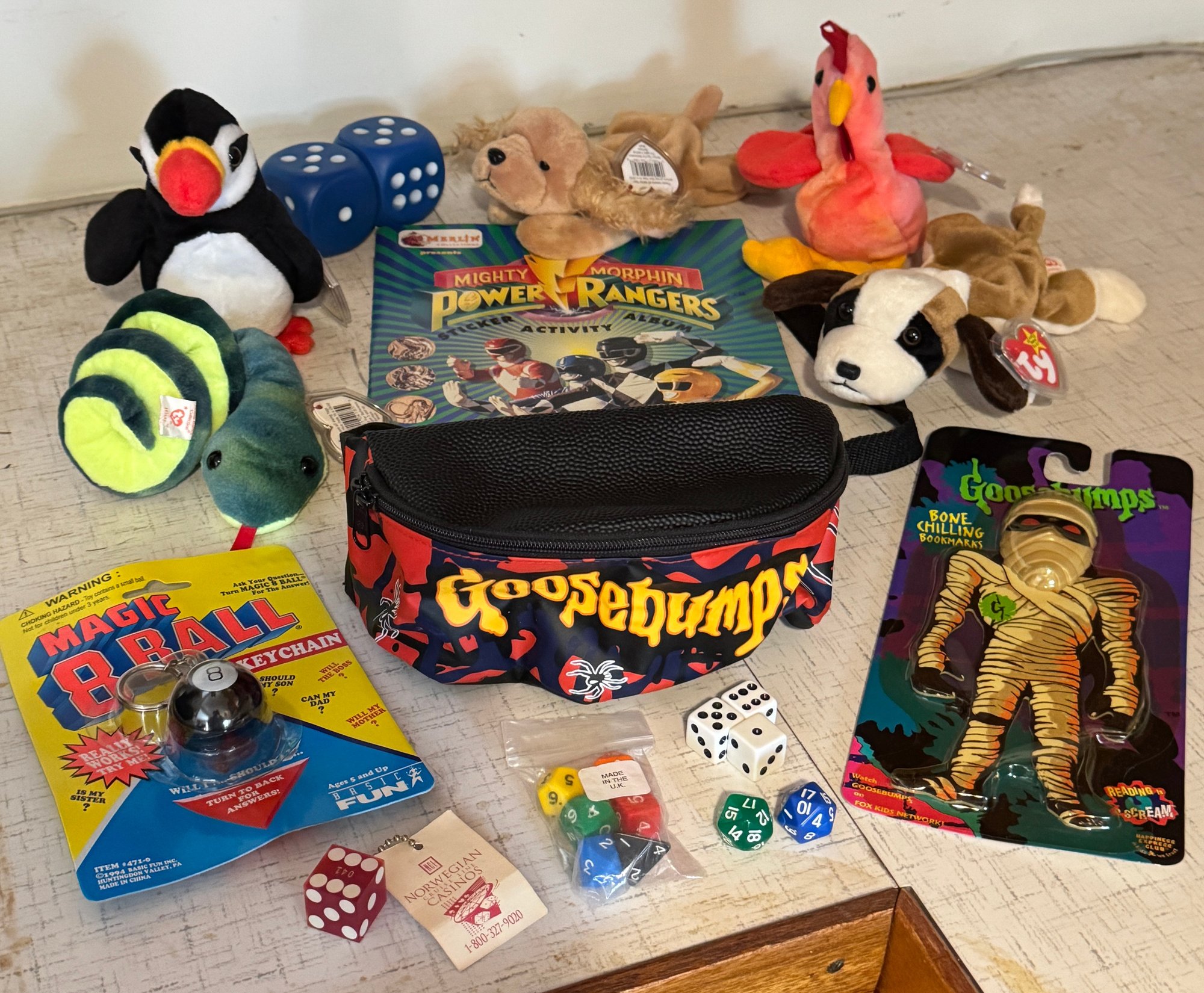 Group Of Vintage Children's Figures Including Power Rangers, Goosebumps ...