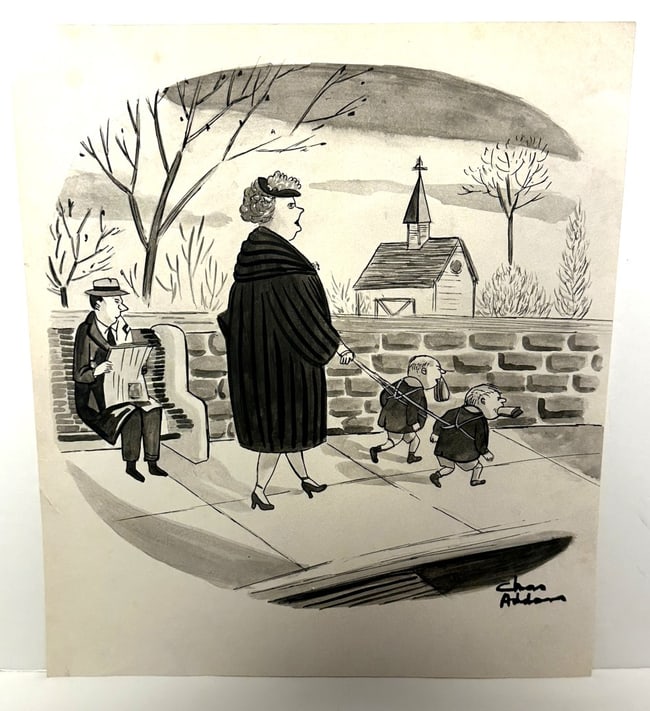 67. Charles Addams 20thC. American Illustration Signed #8530 ...