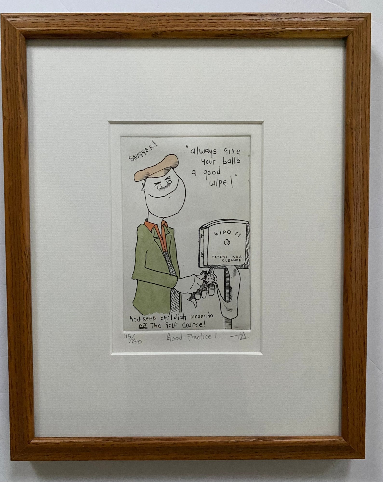 Original Limited Edition Etching By Tim Bulmer Entitled "Good Practice ...