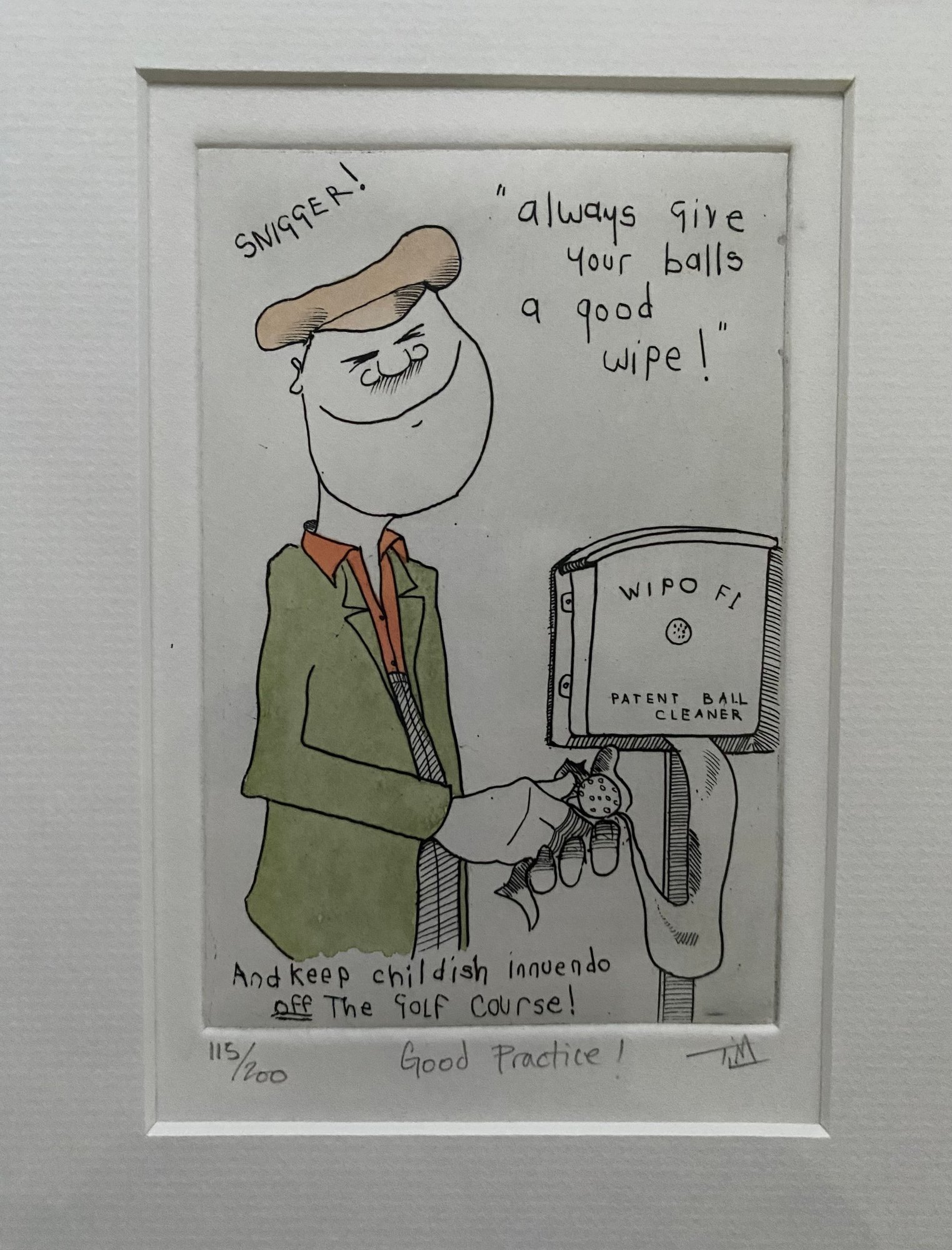 Original Limited Edition Etching By Tim Bulmer Entitled "Good Practice ...