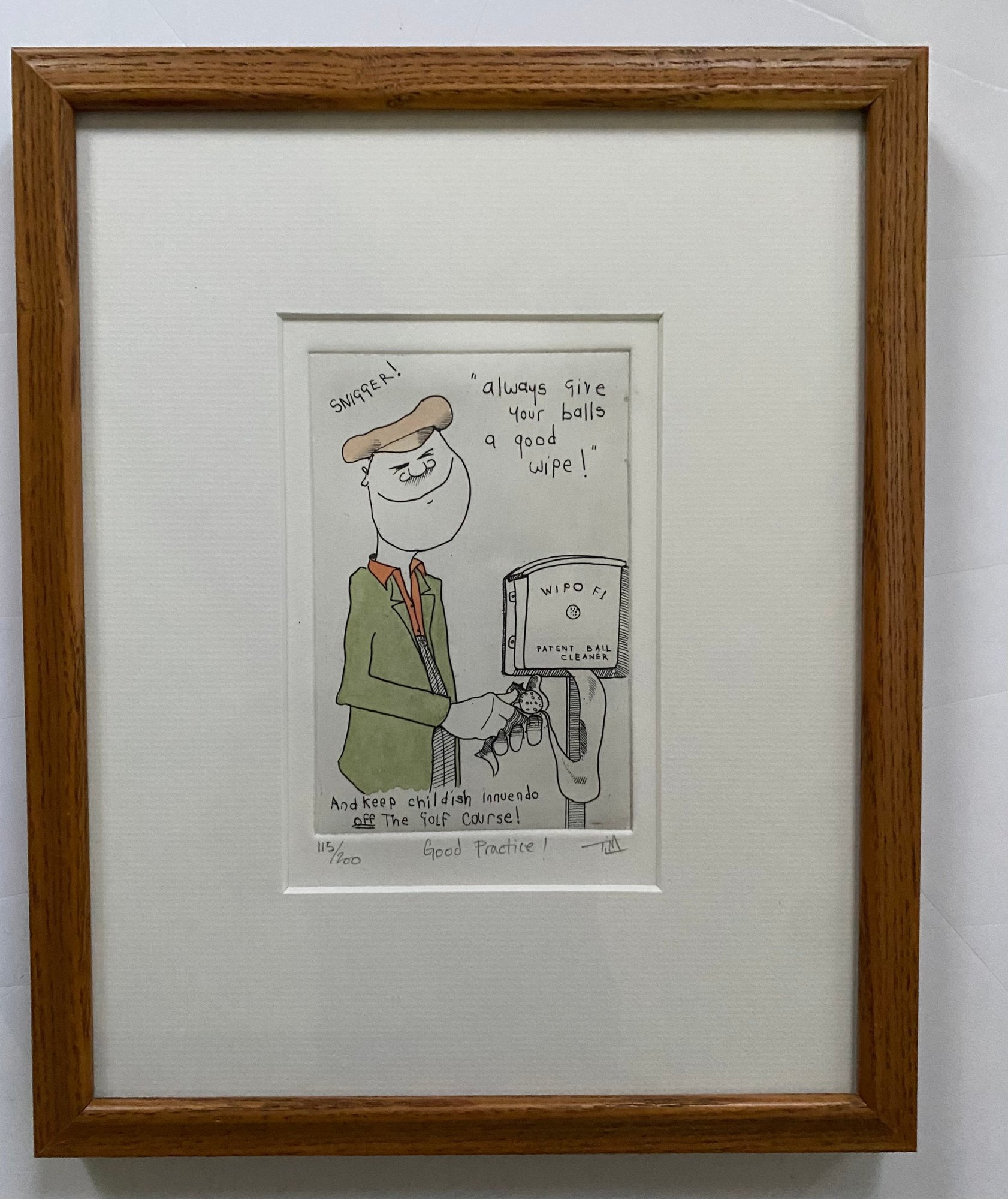 Original Limited Edition Etching By Tim Bulmer Entitled "Good Practice ...