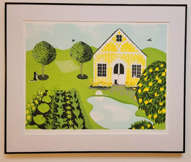 FOLK ART Lithograph , Pencil Sgned, Limited Edition By Barbara B. Falk ...
