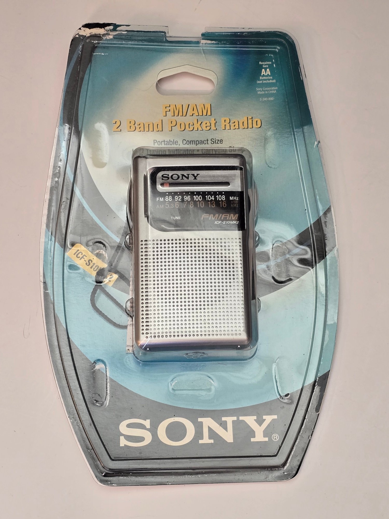 Sony ICF-S10MK2 FM/AM 2-Band Pocket Radio New Old Stock, Untested ...
