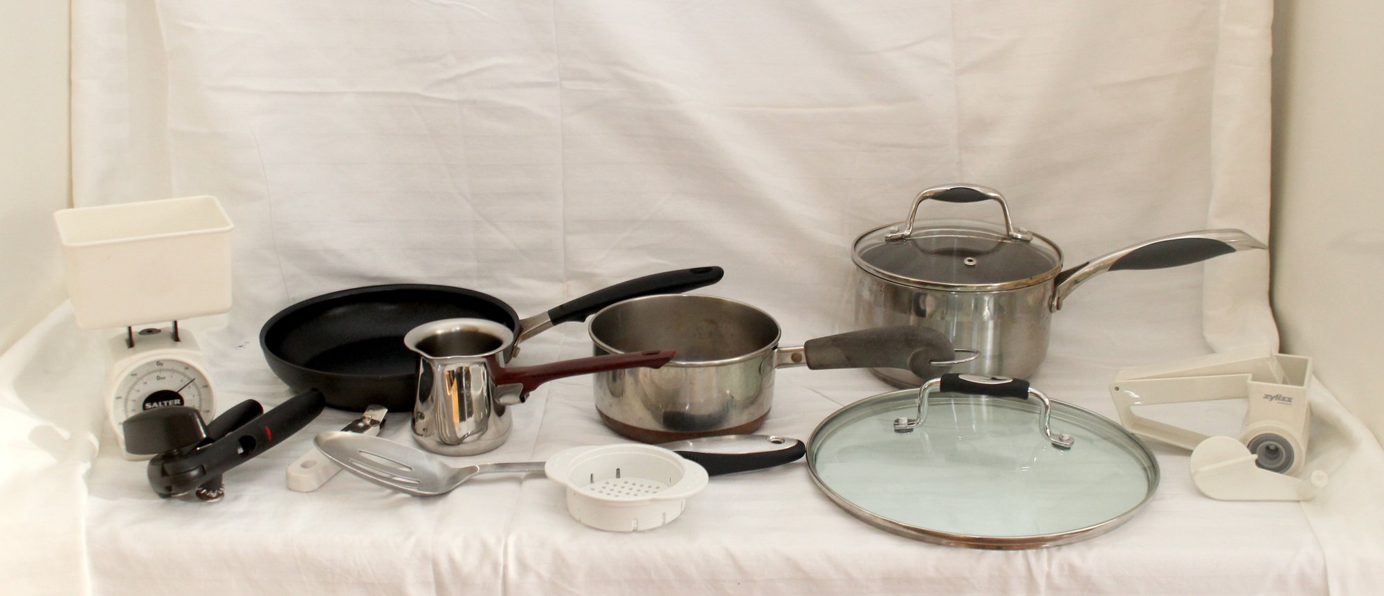 Assorted Pots, Pans, Cooking Utensils And More (F-38) #40703 ...