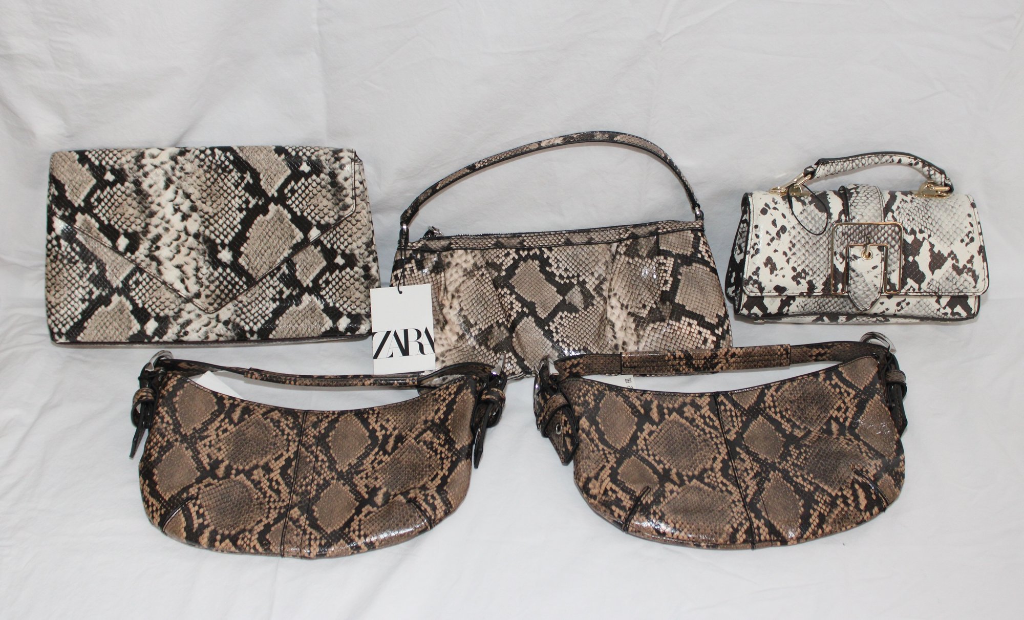 Zara NWT Snake Skin Bags (R-5) #50015 | Auctionninja.com