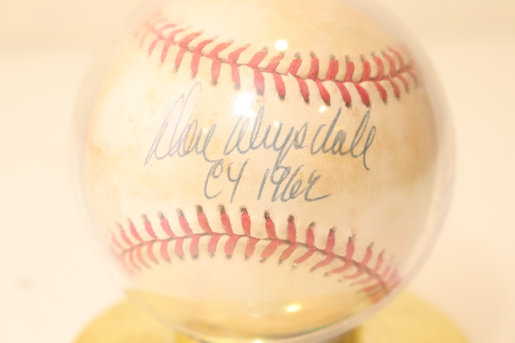 Don Drysdale Signed Baseball Cy Young 1962 Autograph (J-53) #38720 ...