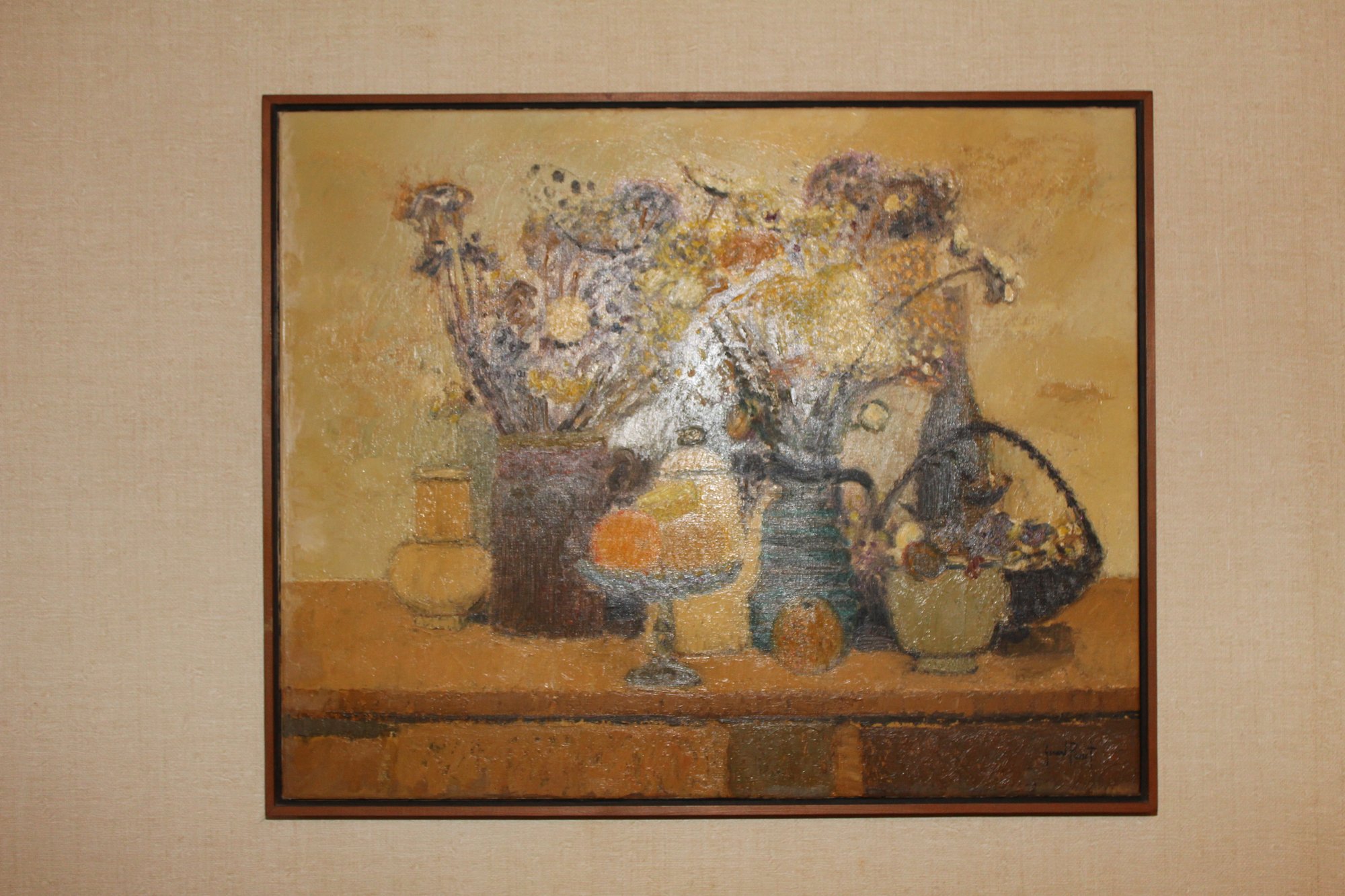 Vintage Framed Painting By Gerard Passet (R-10) #42146 | Auctionninja.com