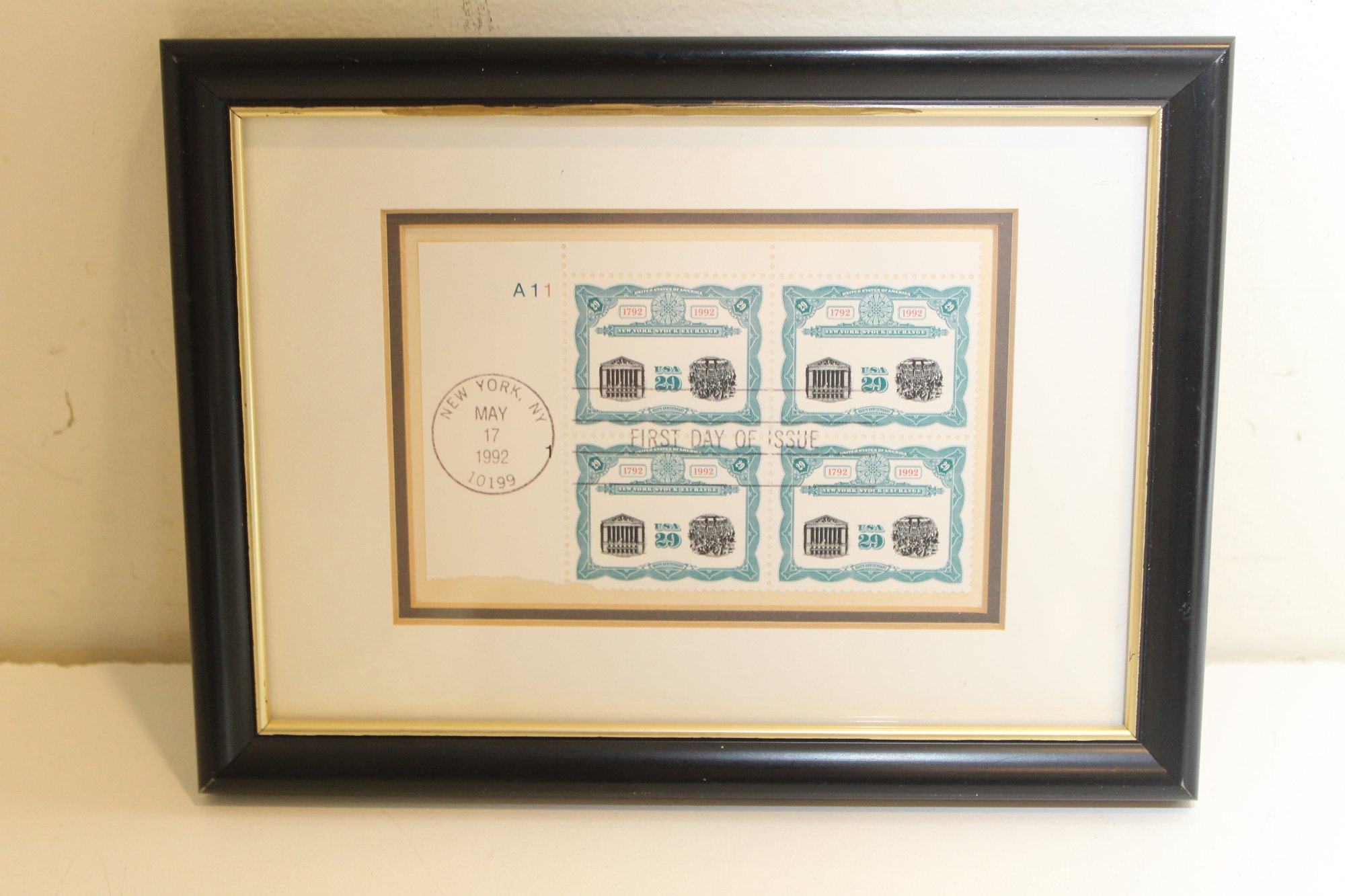 1992 New York Stock Exchange First Day Of Issue US Stamps Framed 29 ...