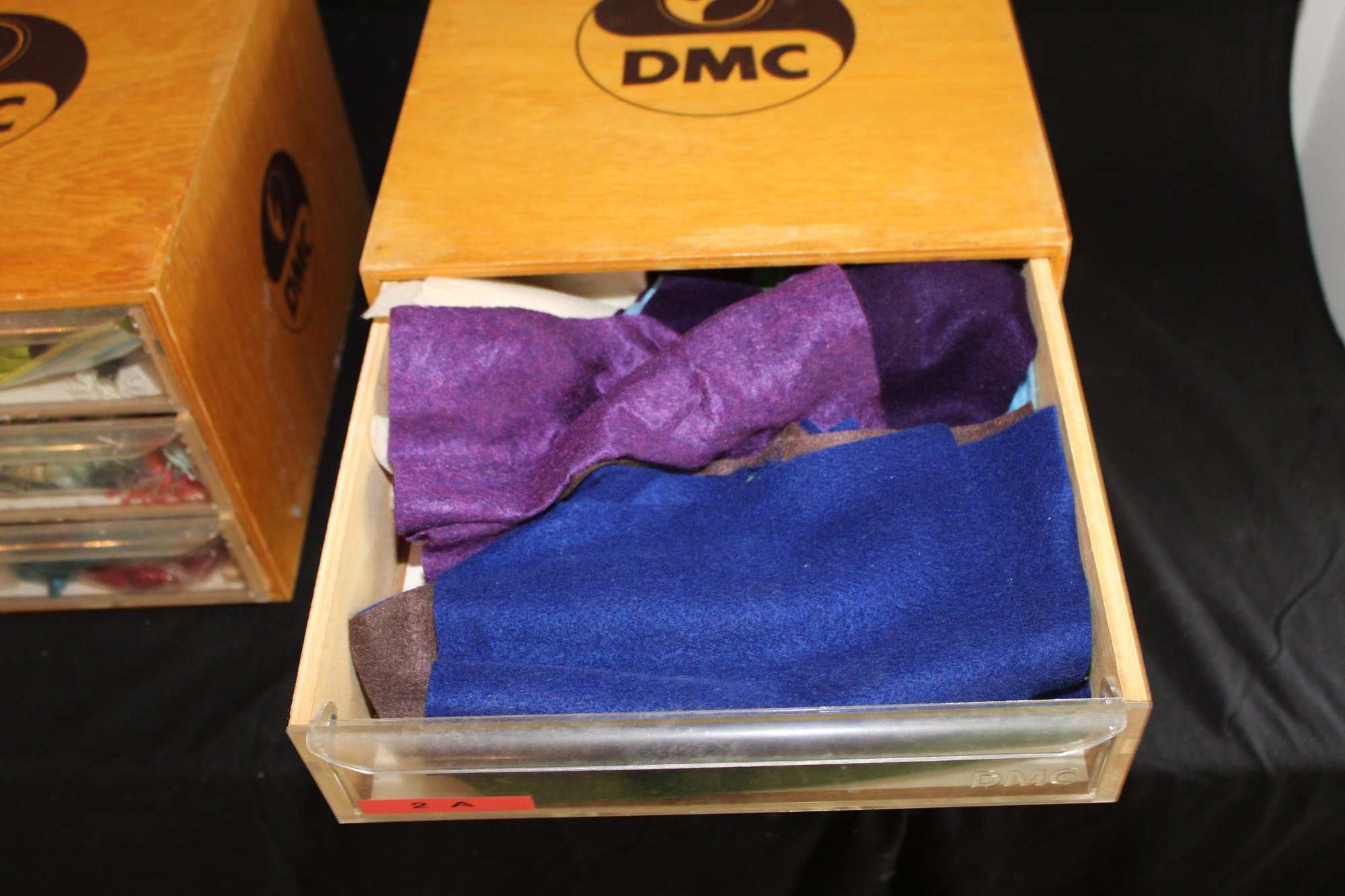 DMC Embroidery Floss Thread Wooden 3 Drawer Storage Boxes. FULL Of Great Stuff!!! (F-10) #45868 ...