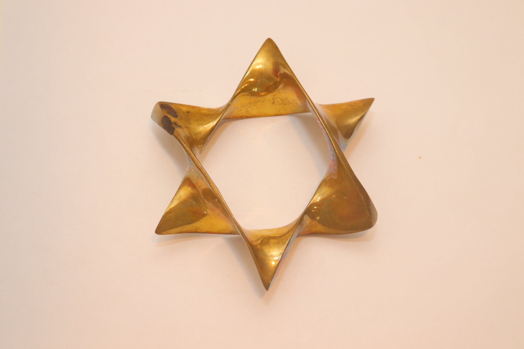 Vintage Brass Jewish Star Of David Paperweight #38903 | Auctionninja.com