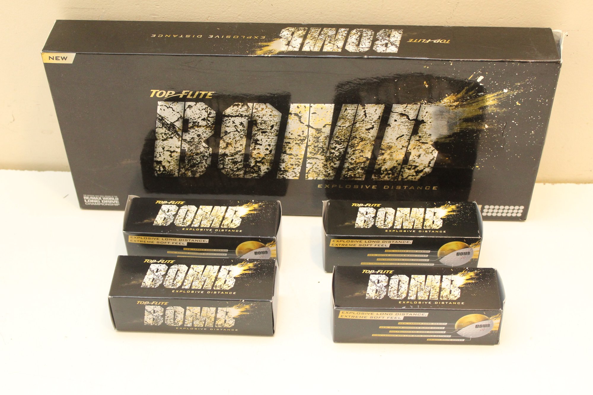 Top Flite Bomb Golf Balls Explosive Distance 12 Balls #41013 ...
