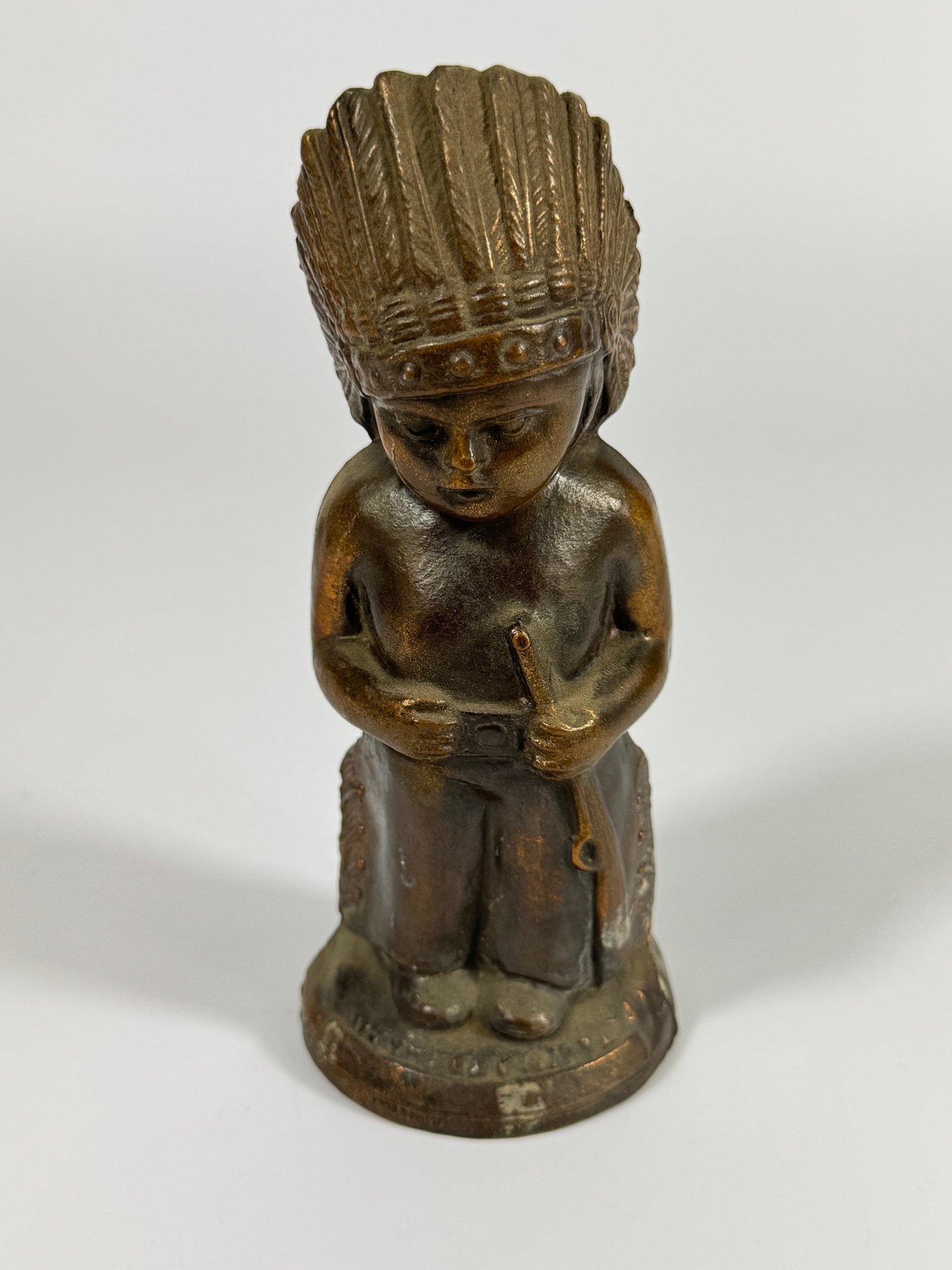 Vintage Cast Metal Native American Coin Bank #5022 | Auctionninja.com