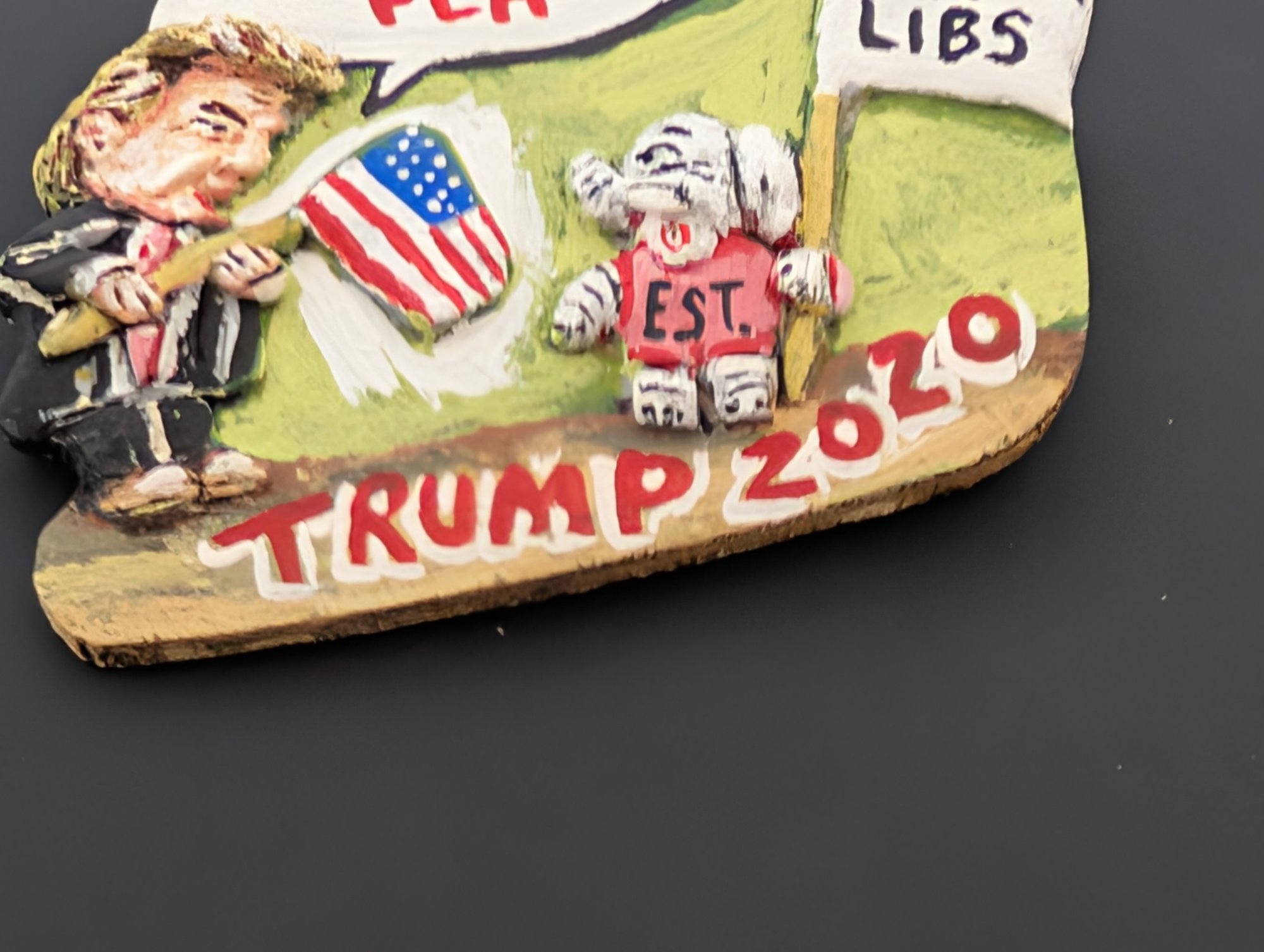 Hand Carved Political Collectible Pin By Deceased Folk Art Artist Alan ...