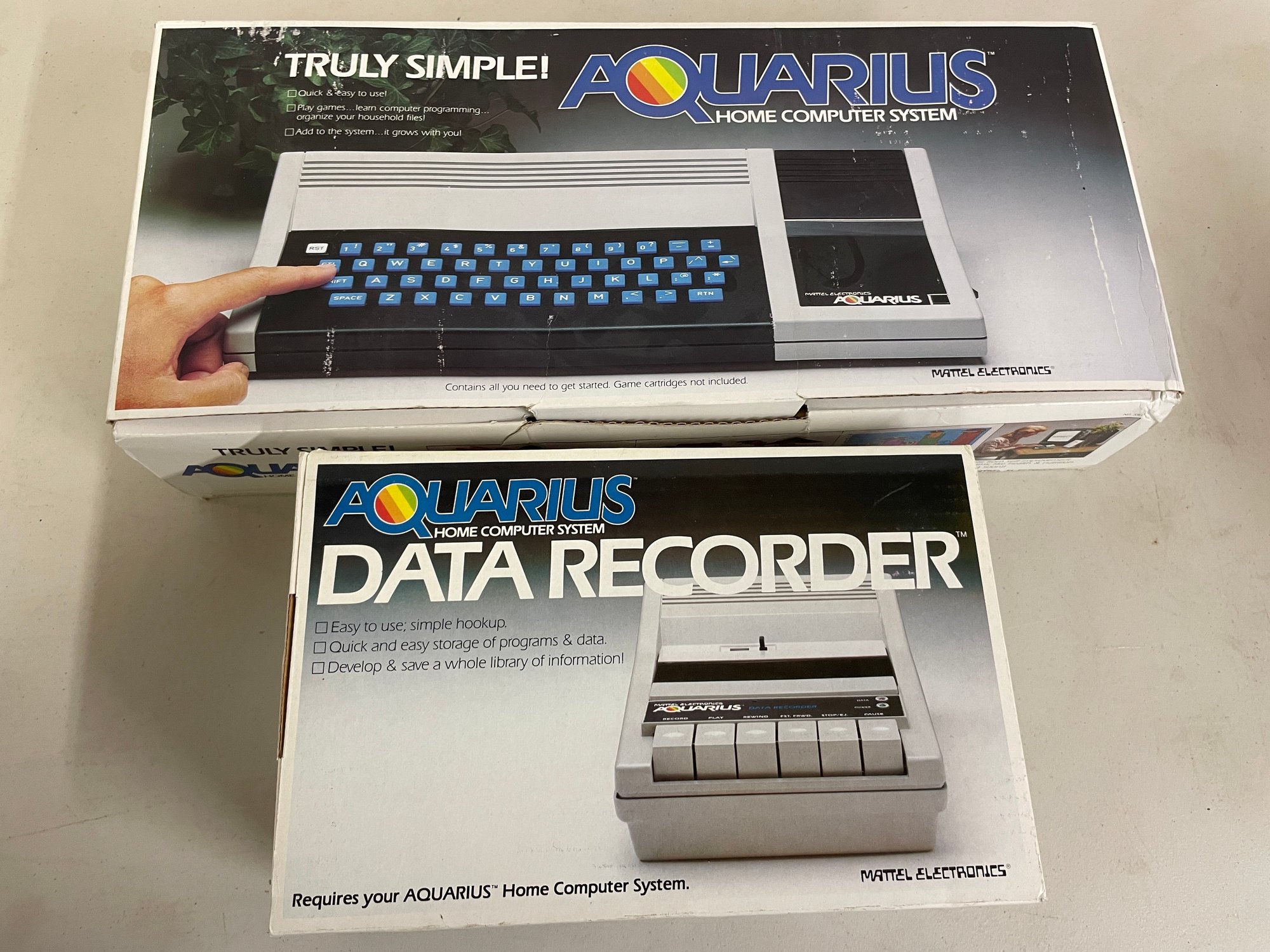 1983 Mattel AQUARIUS Computer In Box W/Data Recorder #2977 ...