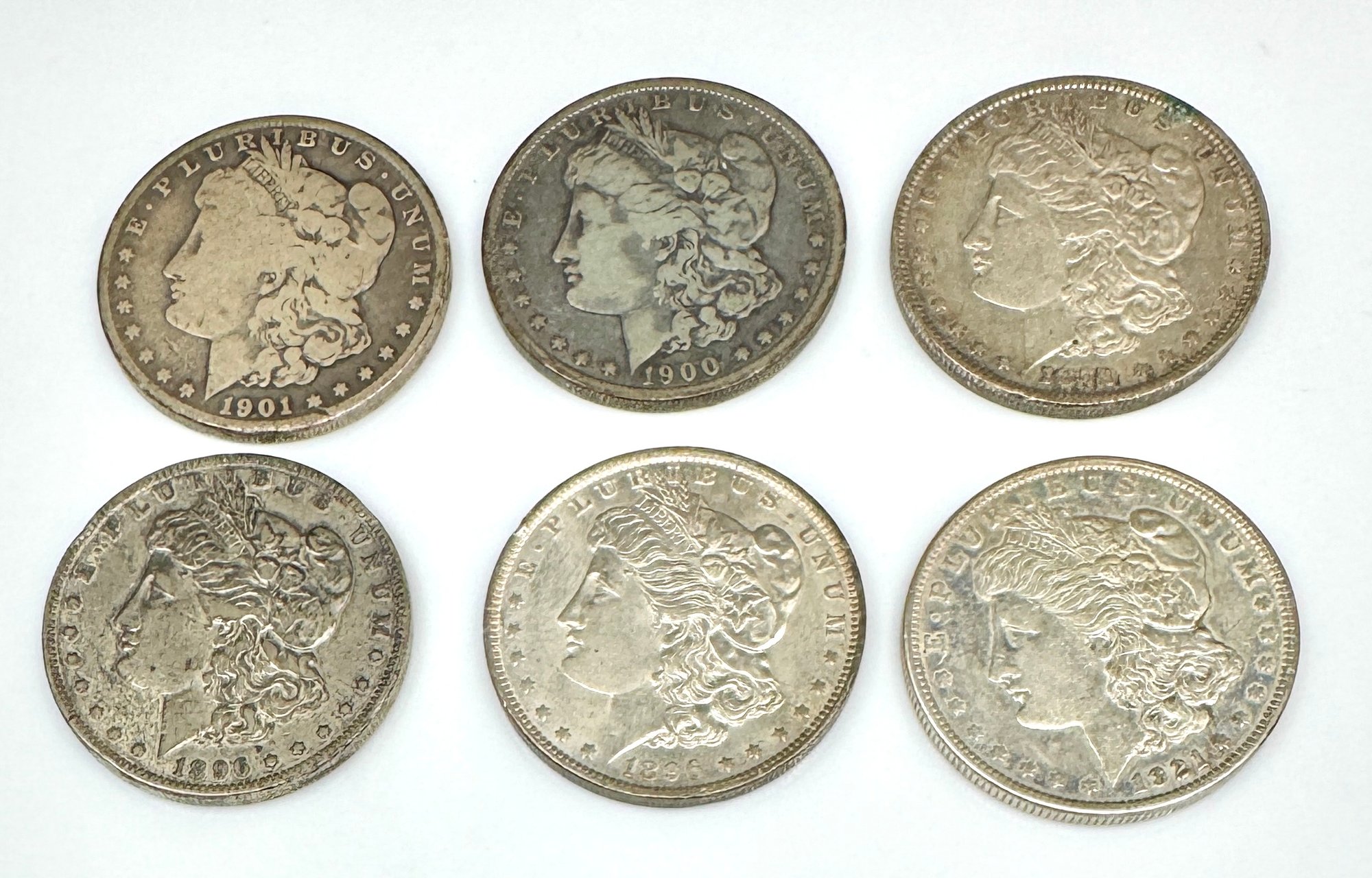 Six Estate-Fresh US $1 Morgan Silver Dollar Coins #1363 | Auctionninja.com
