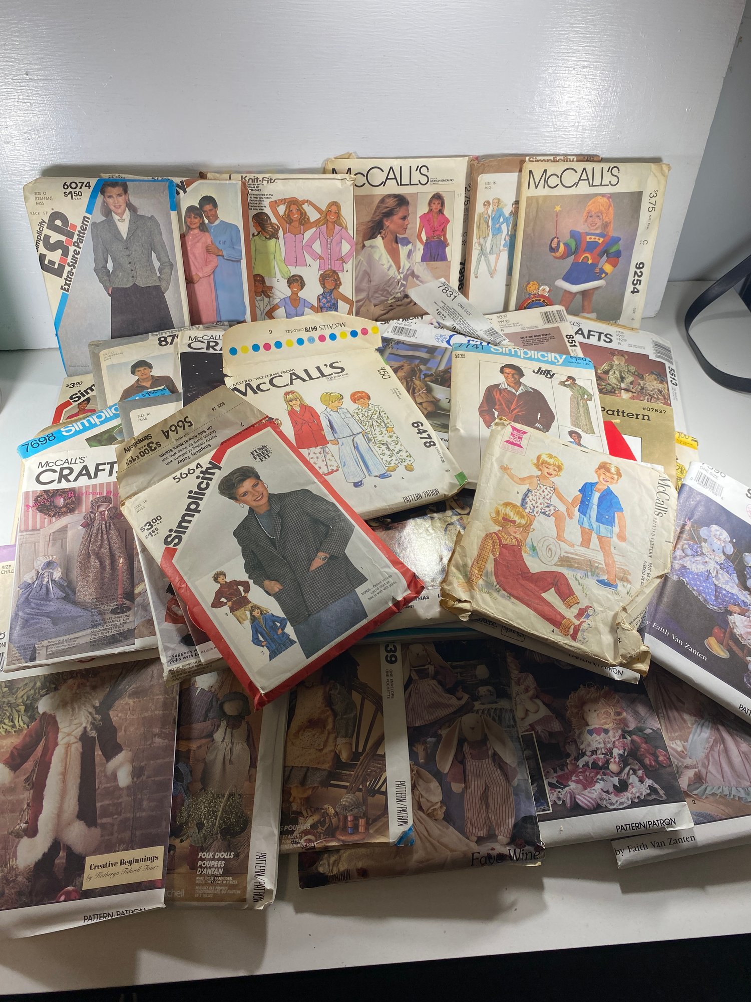 Huge Lot Of 67 Vintage Sewing Patterns With Various Brands And Styles ...