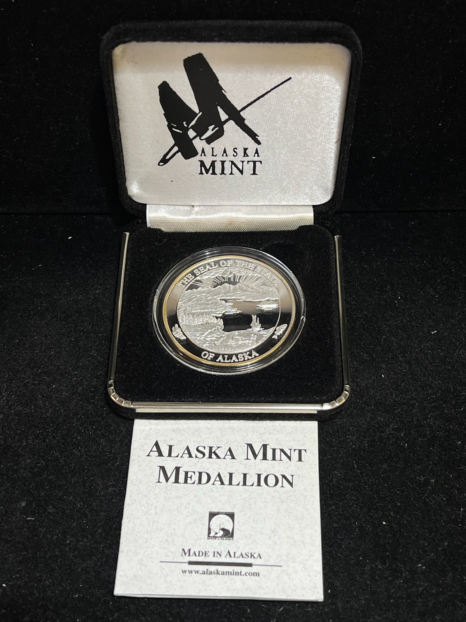 Alaska Mint The Seal Of The State Of Alaska One Troy Ounce .999 Fine ...