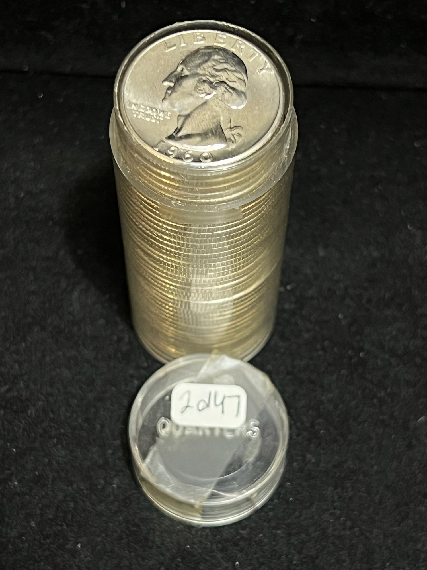 $10 Face Roll Of 40 Washington 90 Percent Silver Quarters ...