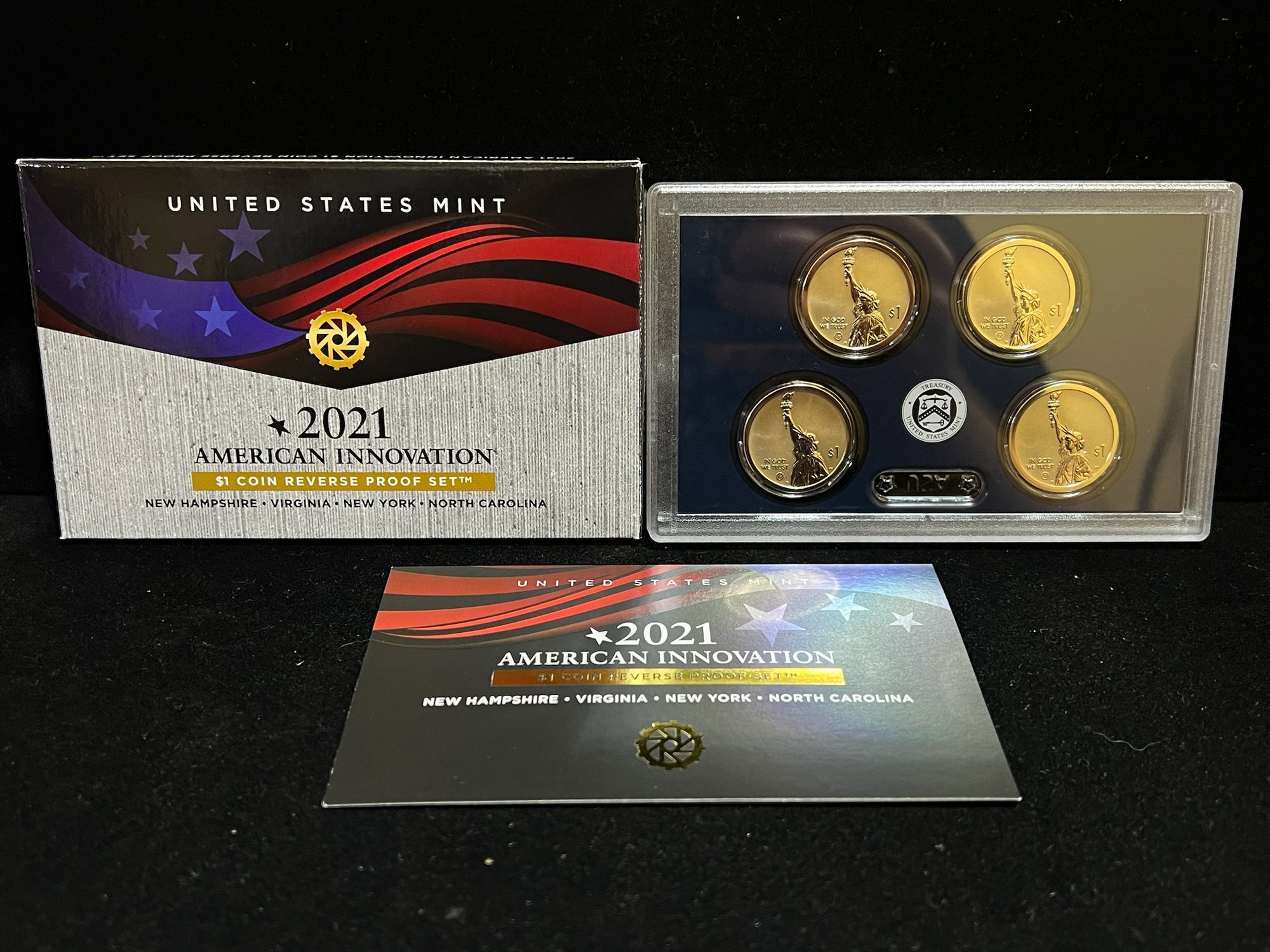 2021 US Mint American Innovation $1 Coin Reverse Proof Set #19076 ...