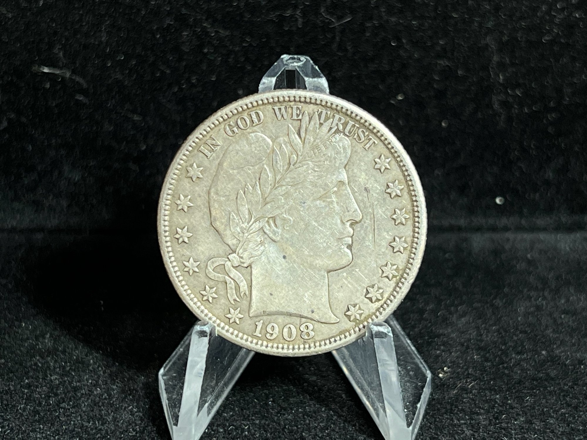 1908 D United States Barber Silver Half Dollar - Extra Fine #20241 ...