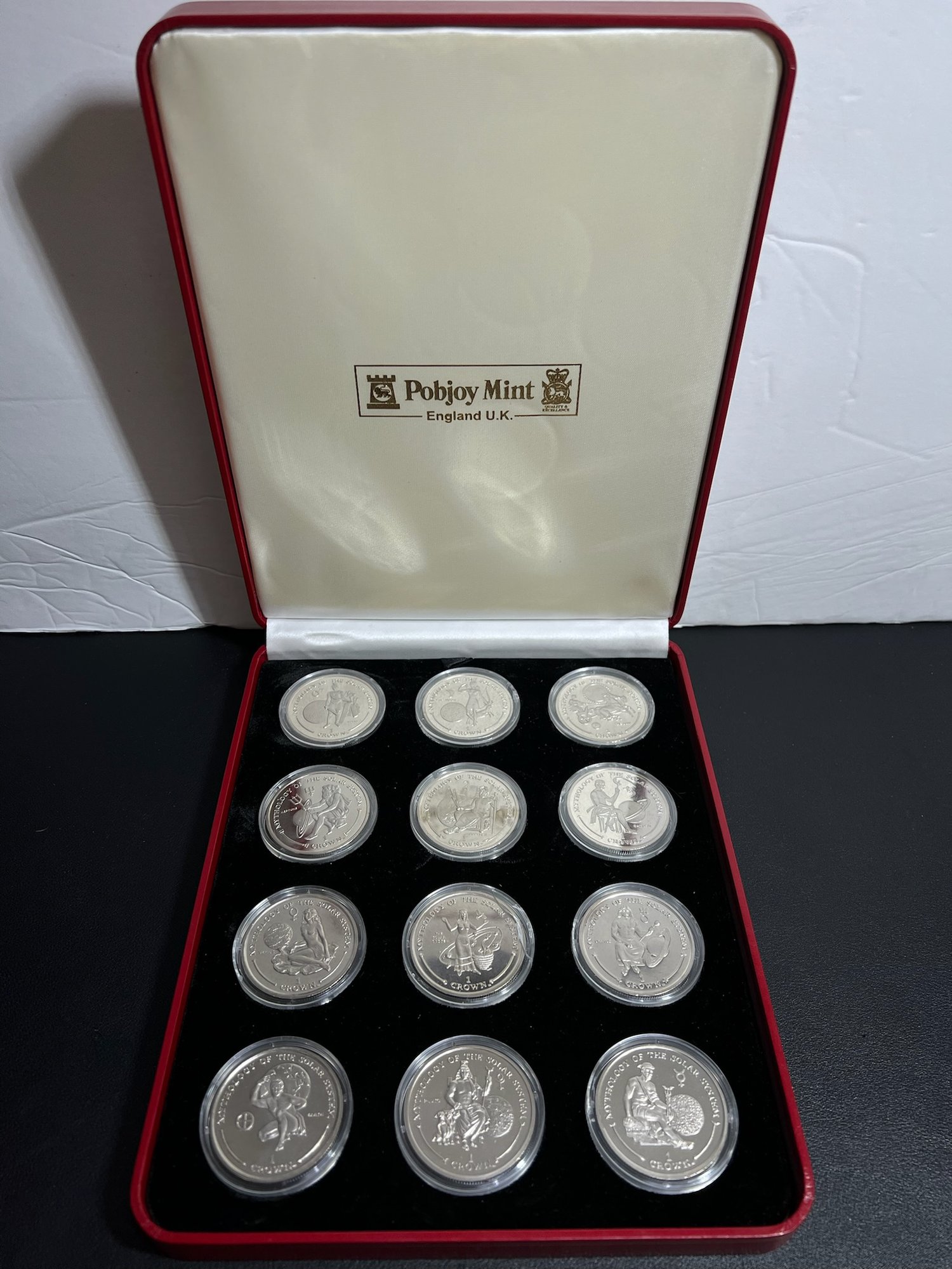 2001 Gibraltar Pobjoy Mint Mythology Of The Solar System 12 Coin Proof ...